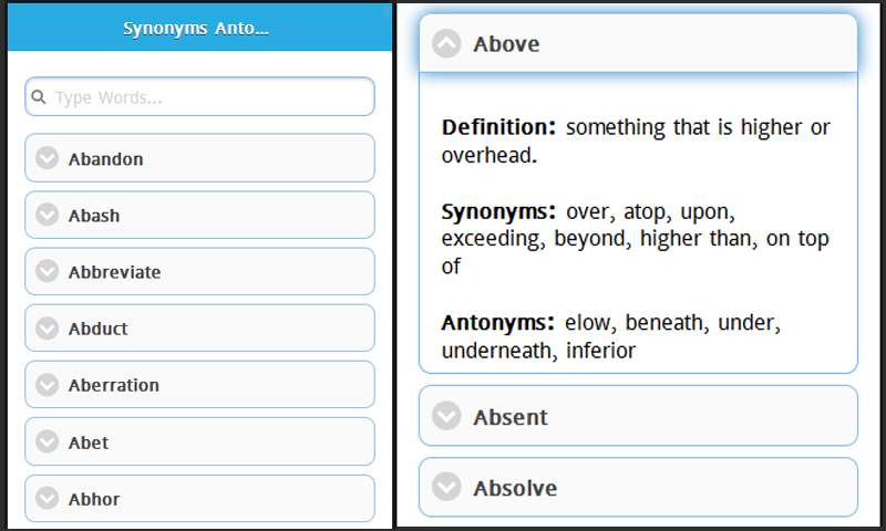 Synonym and Antonym:Amazon.de:Appstore for Android