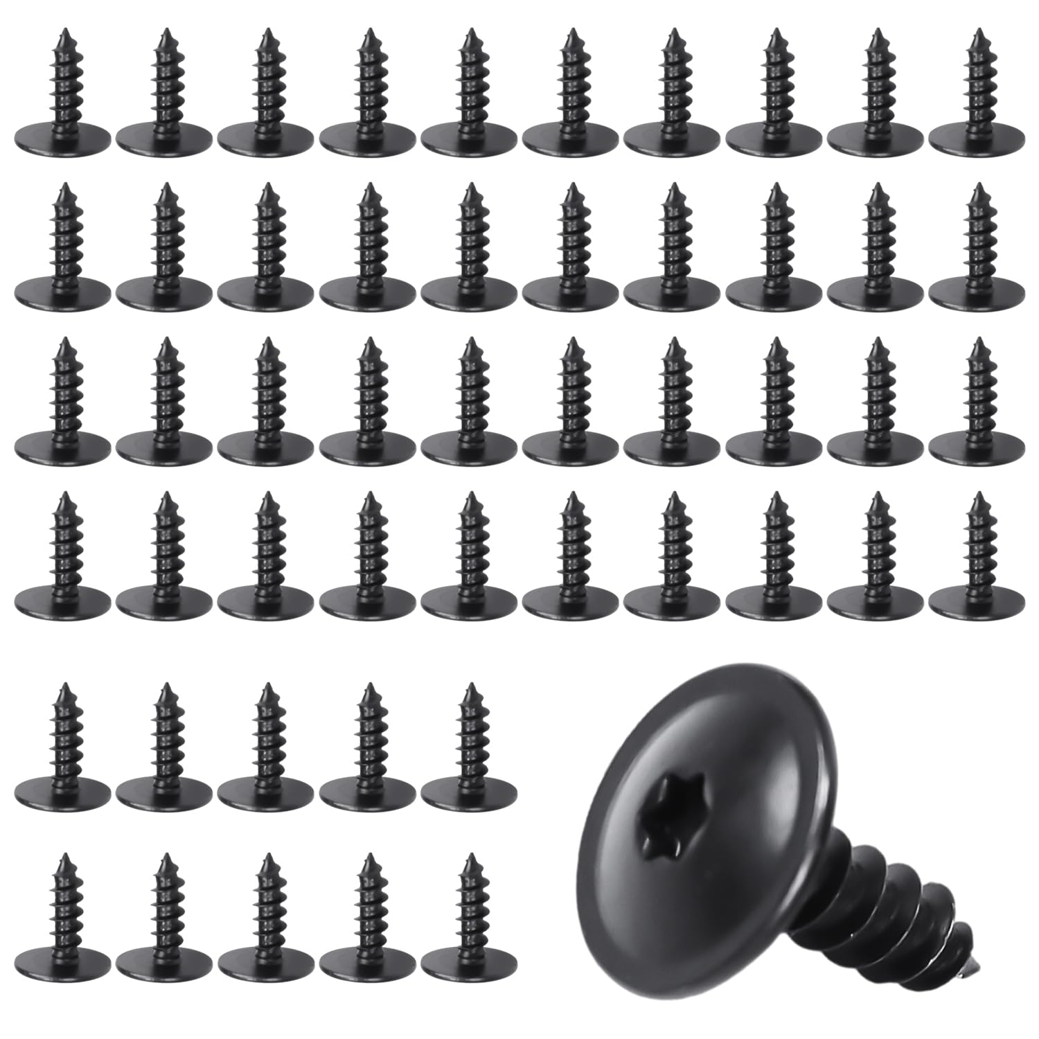 50 Pieces Of Metal Plate Screws, Car Self-tapping Screws, Body Screws ...