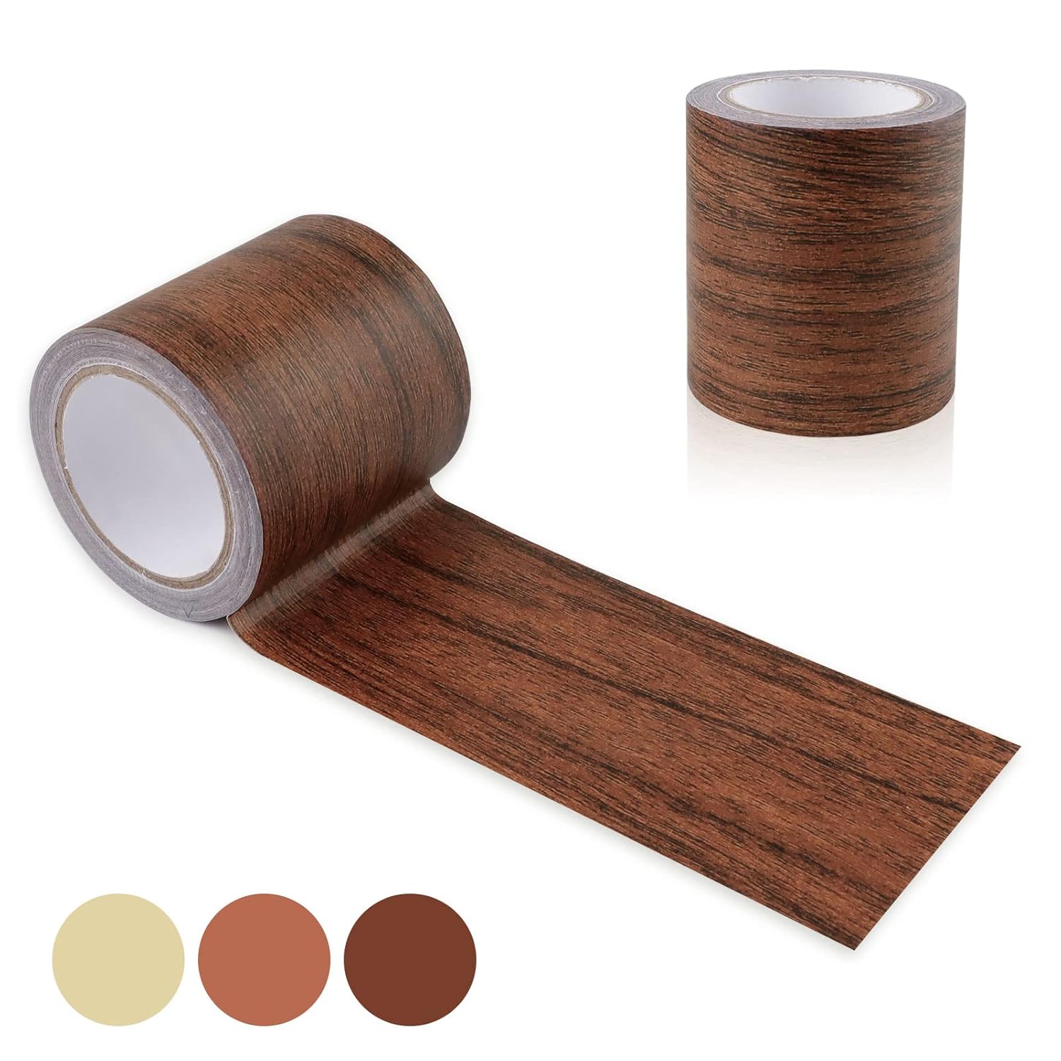 DIBALIYI 2 Roll Wood Colored Grain Tapes,Floor Repair Patch Textured ...