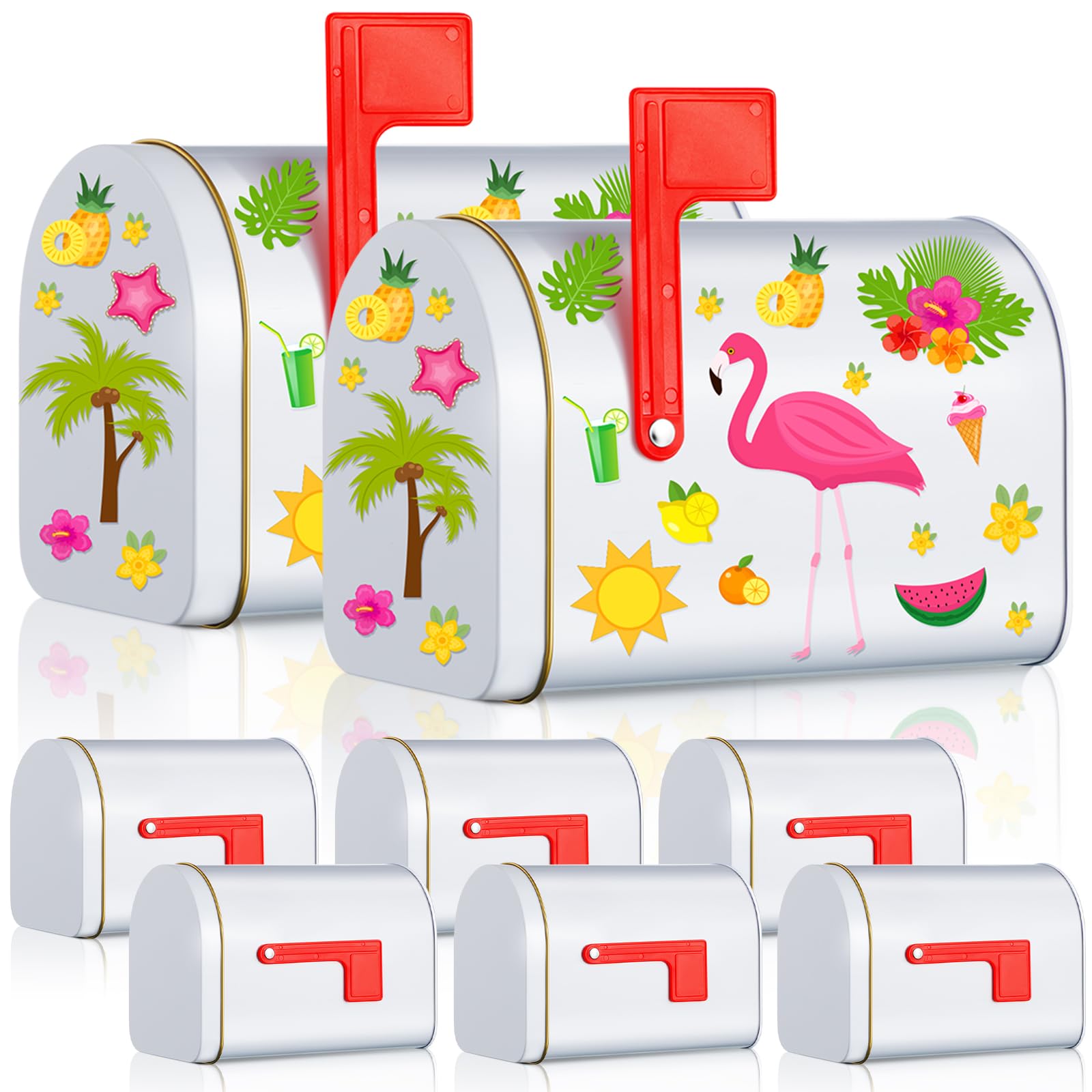 Amazon.com: 8 Pcs White Mini Tinplate Mailbox Toy Small Toy Mailbox ...