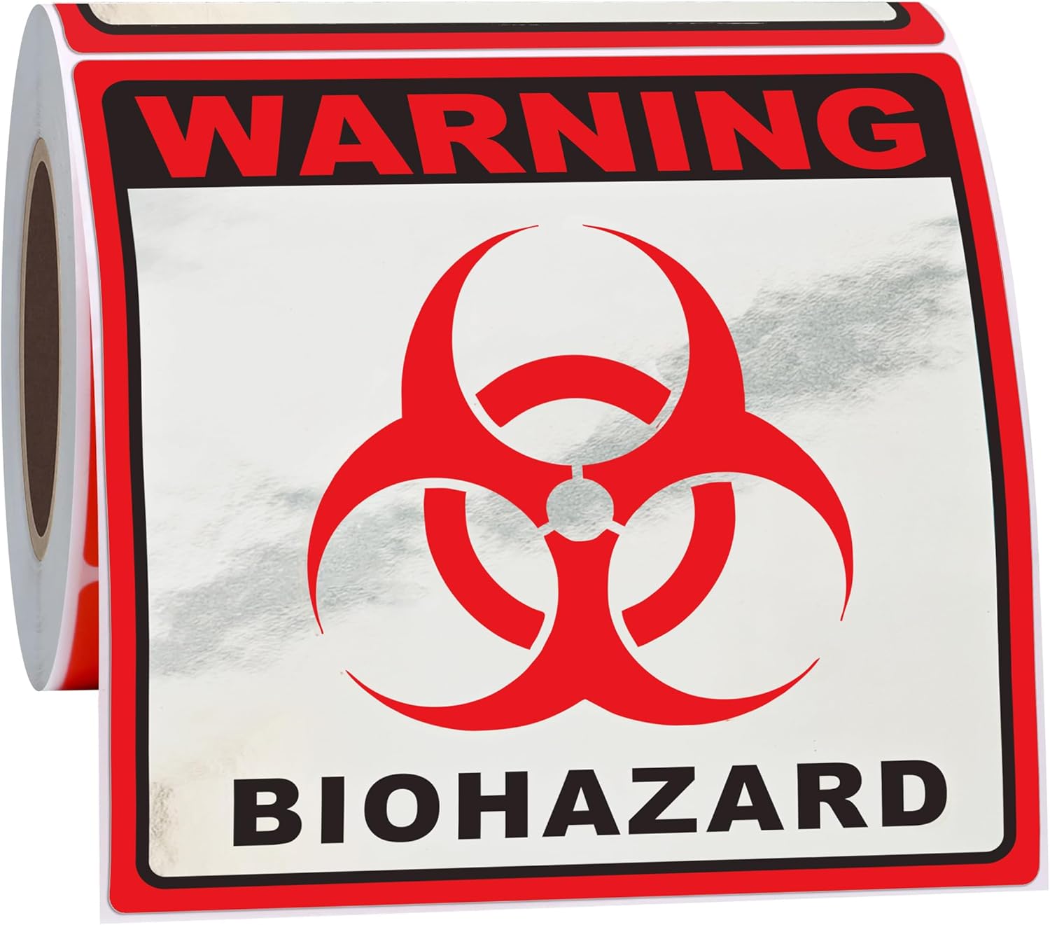 Amazon.com: Biohazard Stickers 3" X 3" Inch - Reflective Silver with ...