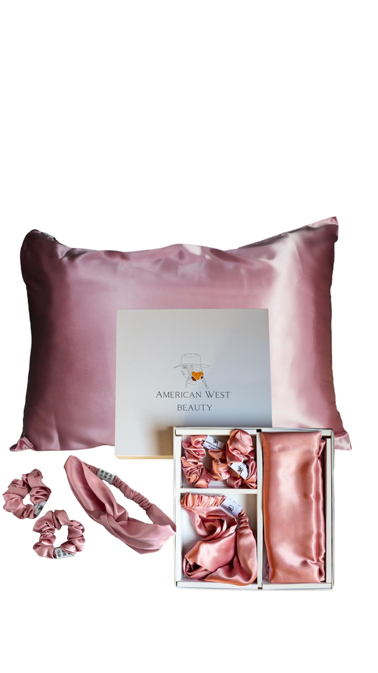 Amazon.com: Silk Satin Pillowcase, Gift Set. Satin Pillowcase with ...