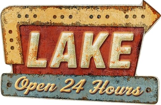 Amazon.com: Desperate Enterprises Lake 24 Hours Embossed Aluminum Die ...