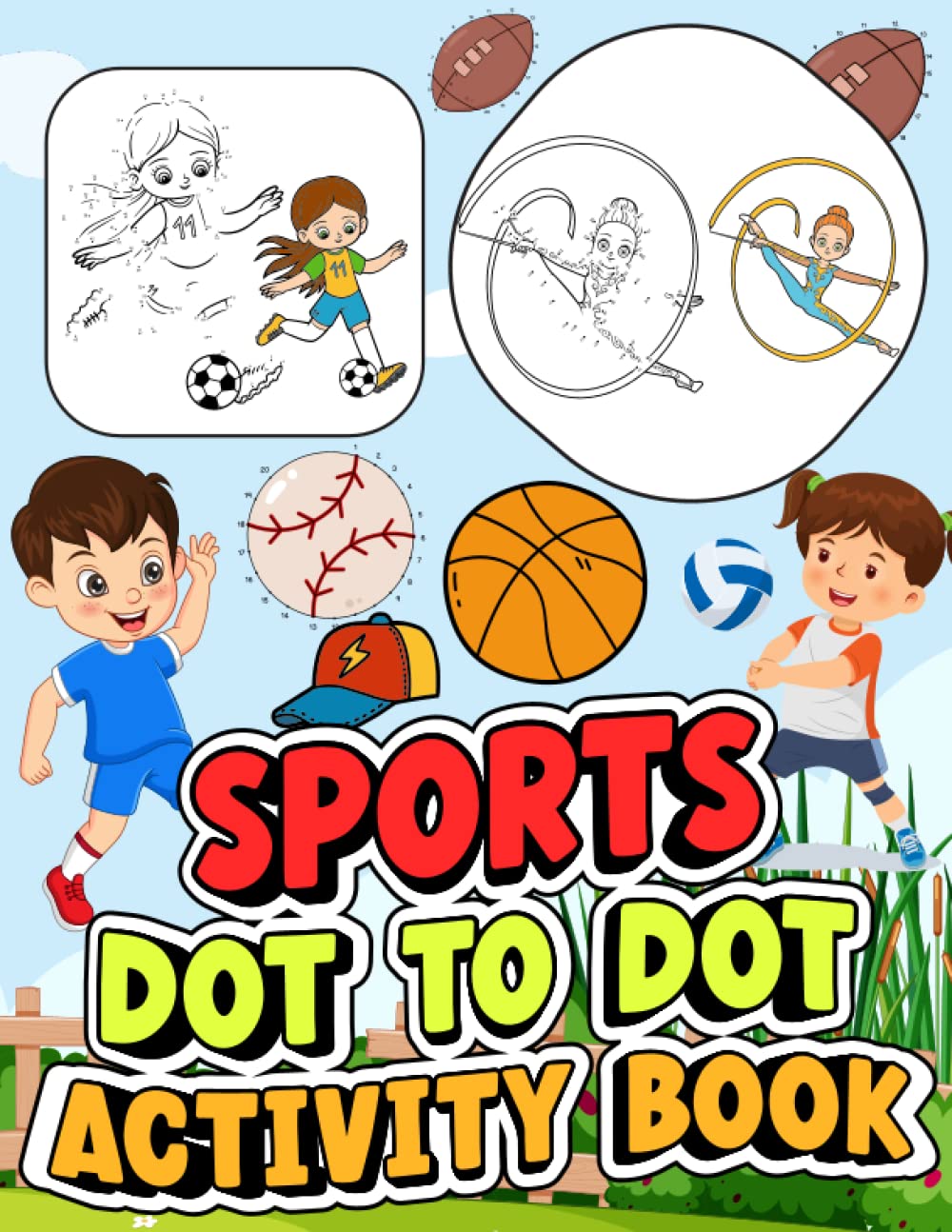 Amazon.com: Sports dot to dot activity book: Dots To Connect in Sports ...
