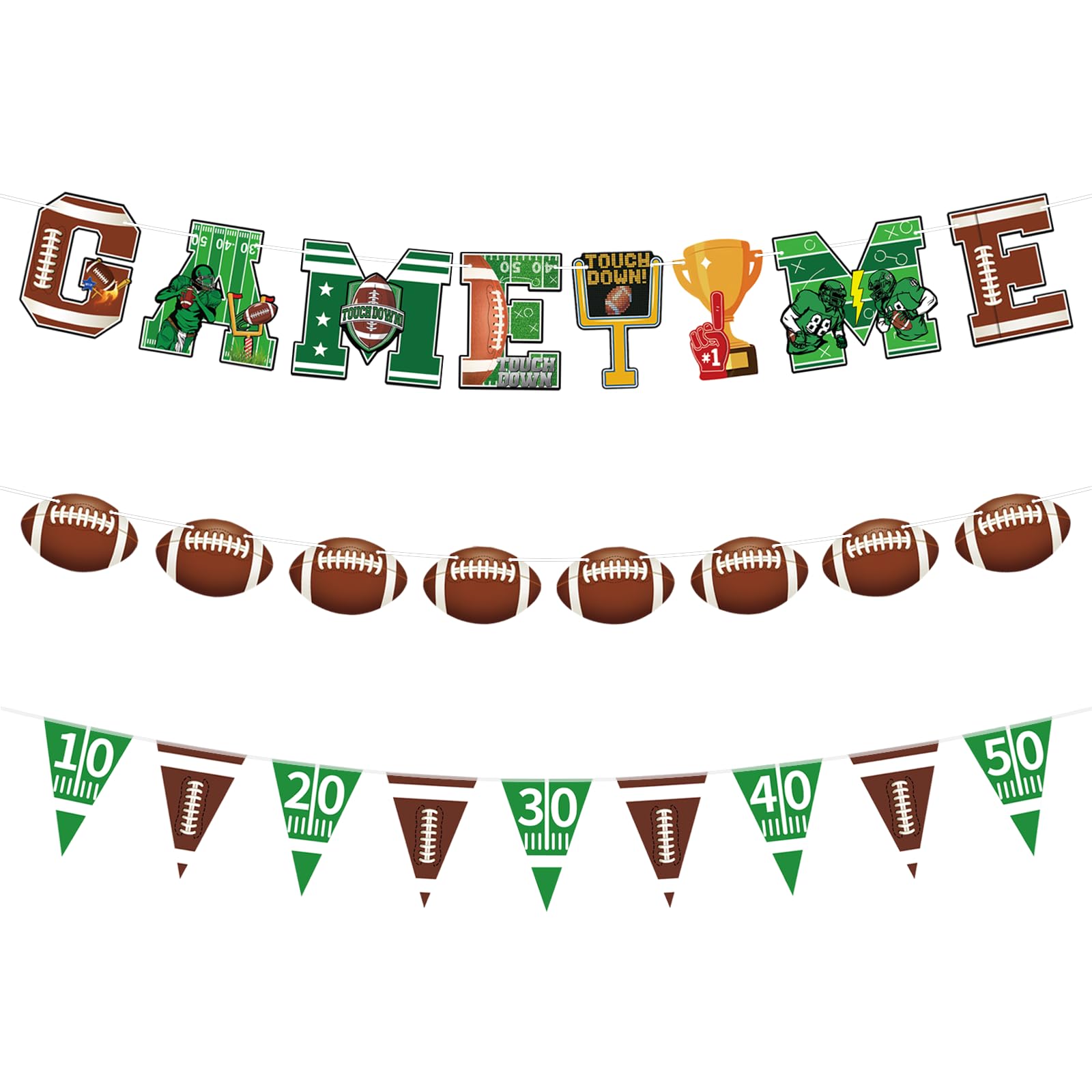 Snapklik.com : Game Time Football Banner, 8 Ft Football Party Banner ...