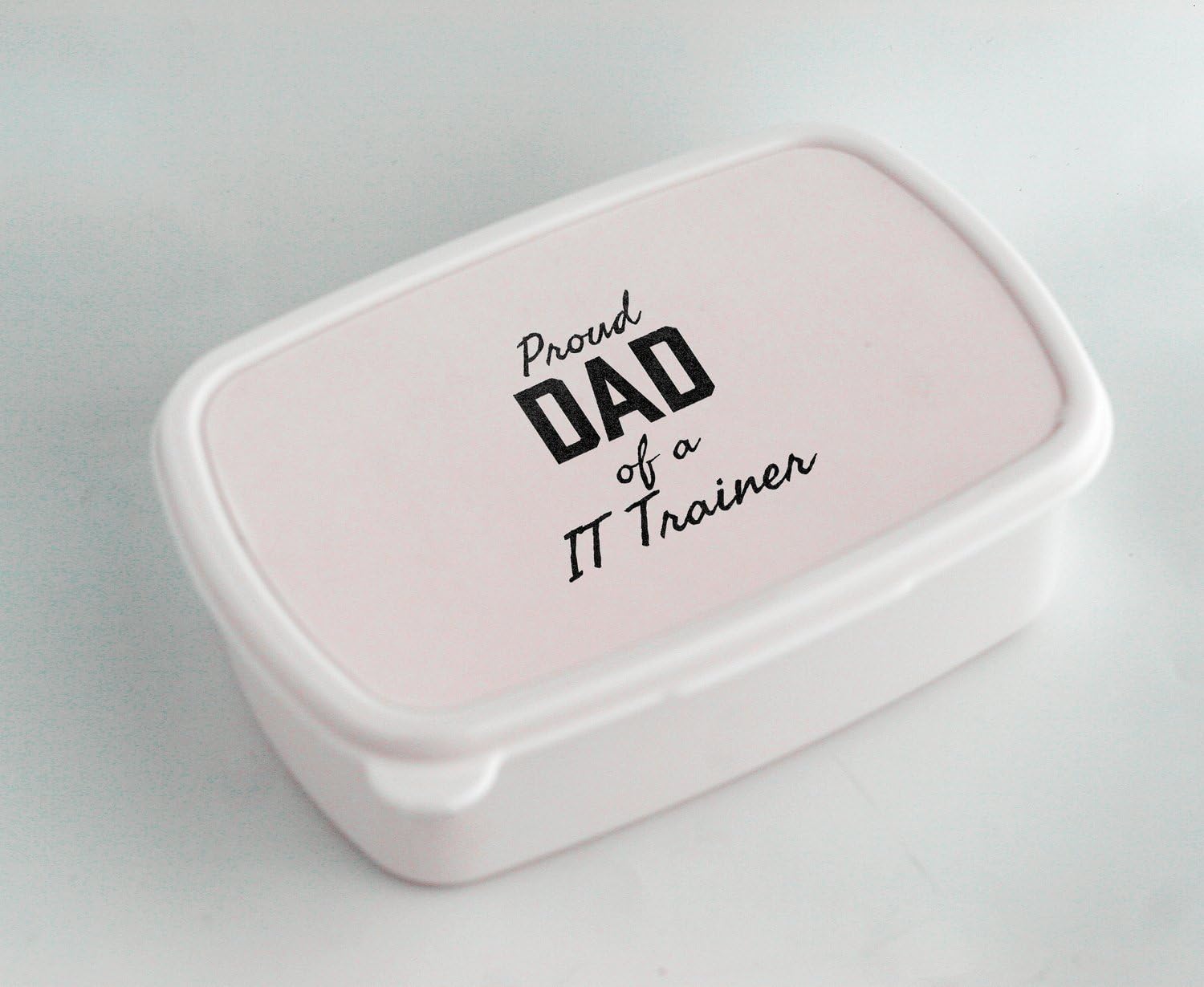 Amazon.com: White lunch box with PROUD DAD OF A IT Trainer : Home & Kitchen