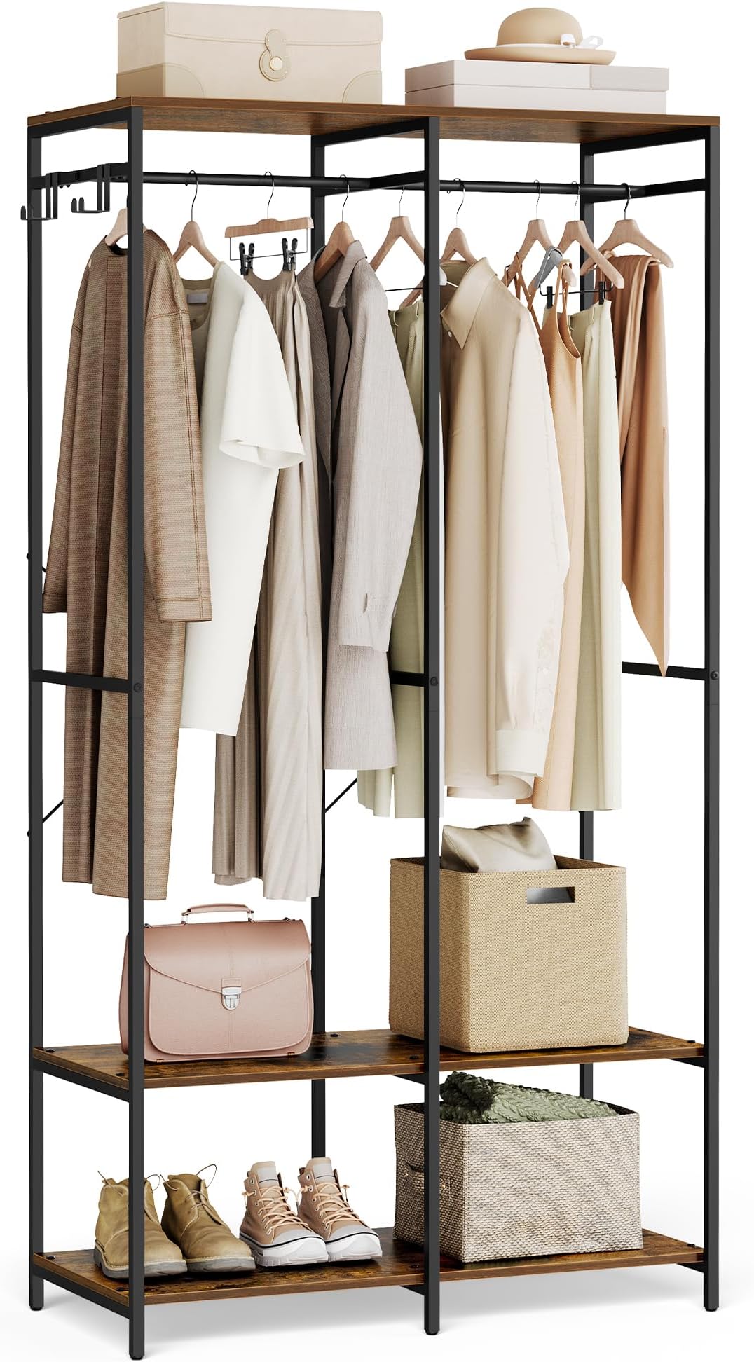 Amazon.com: LITTLE TREE 75 inch Tall Freestanding Closet Organizer ...