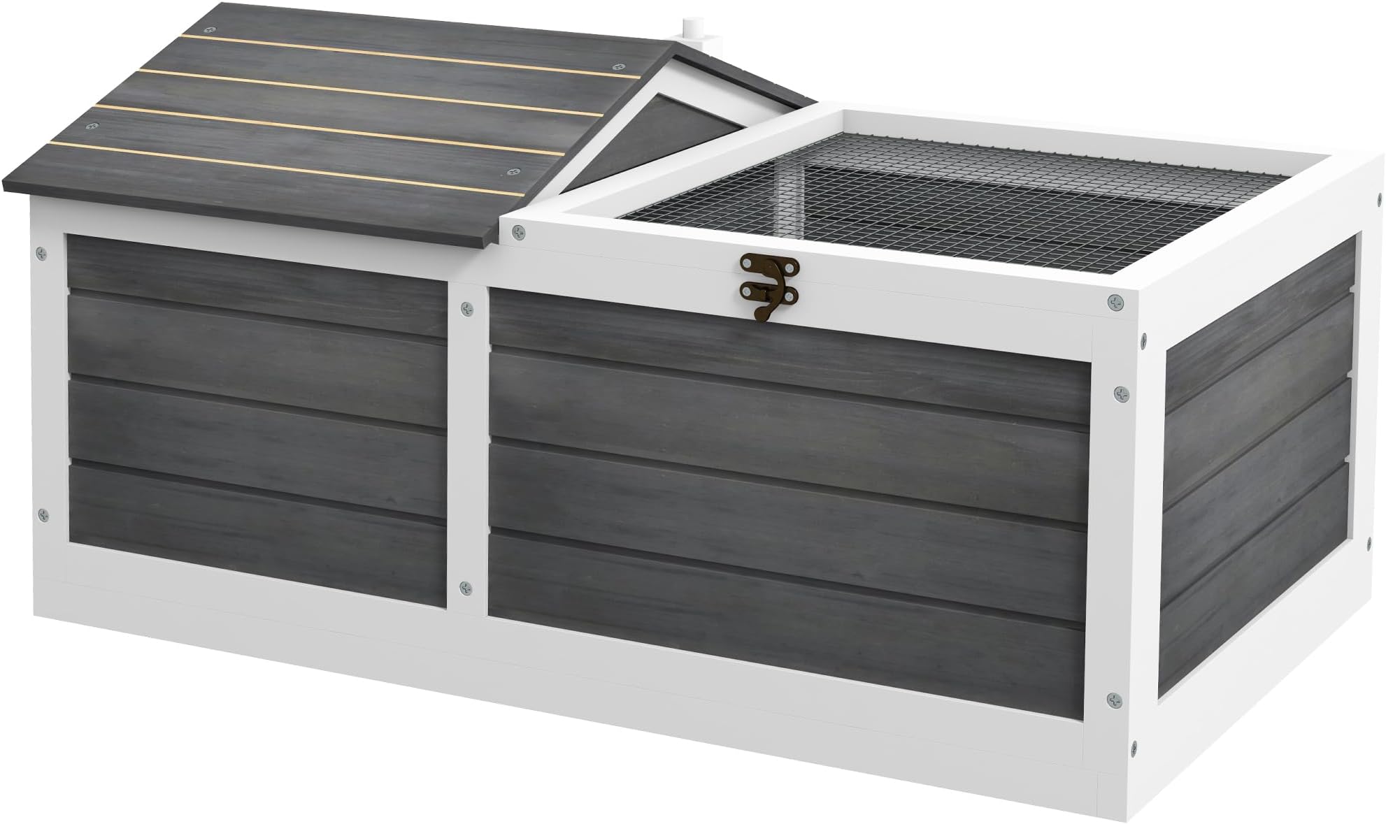 Amazon.com : PawHut 34" Wooden Tortoise Habitat, Tortoise Enclosure ...