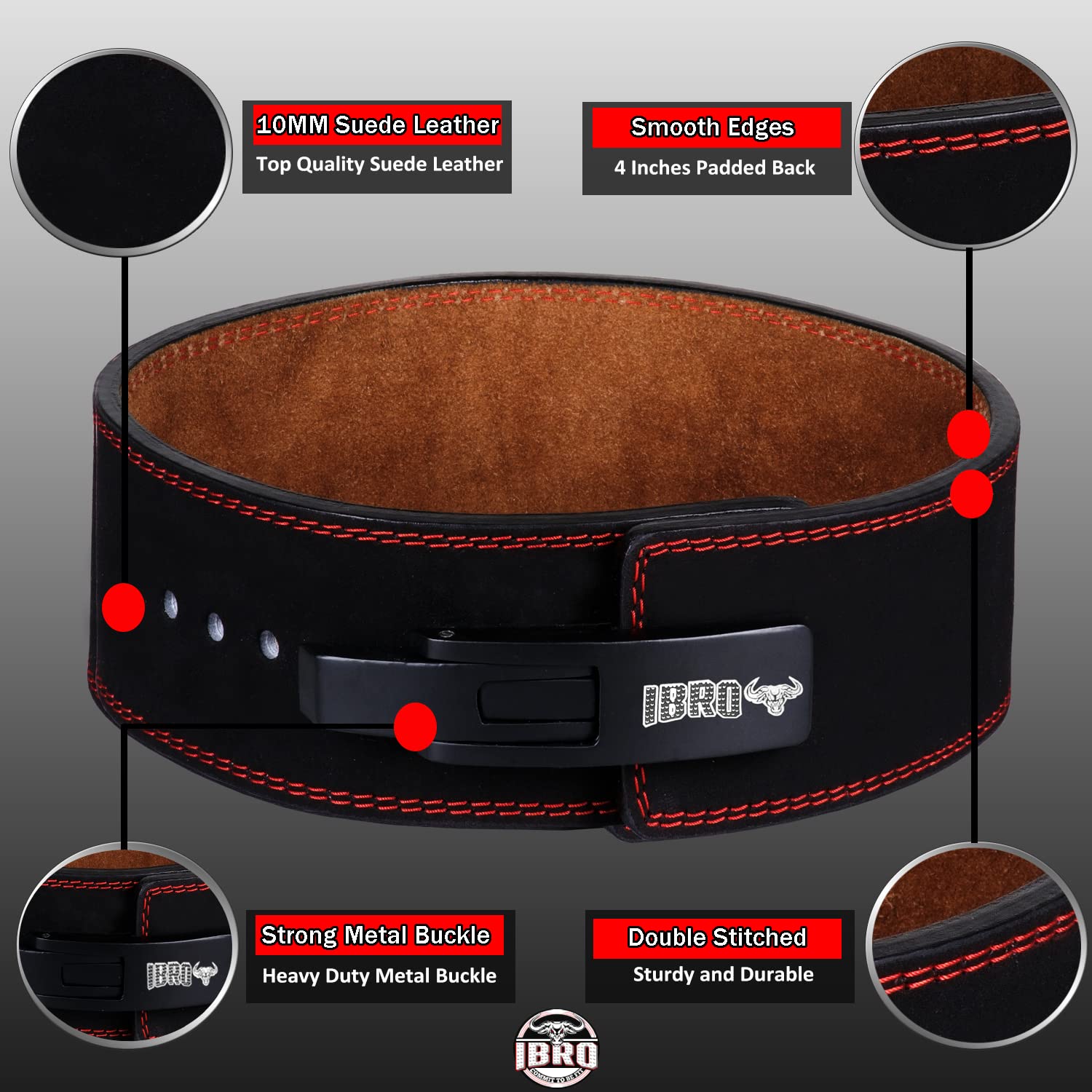 Snapklik.com : IBRO Powerlifting Lever Gym Belt, Power 10MM Extreme ...