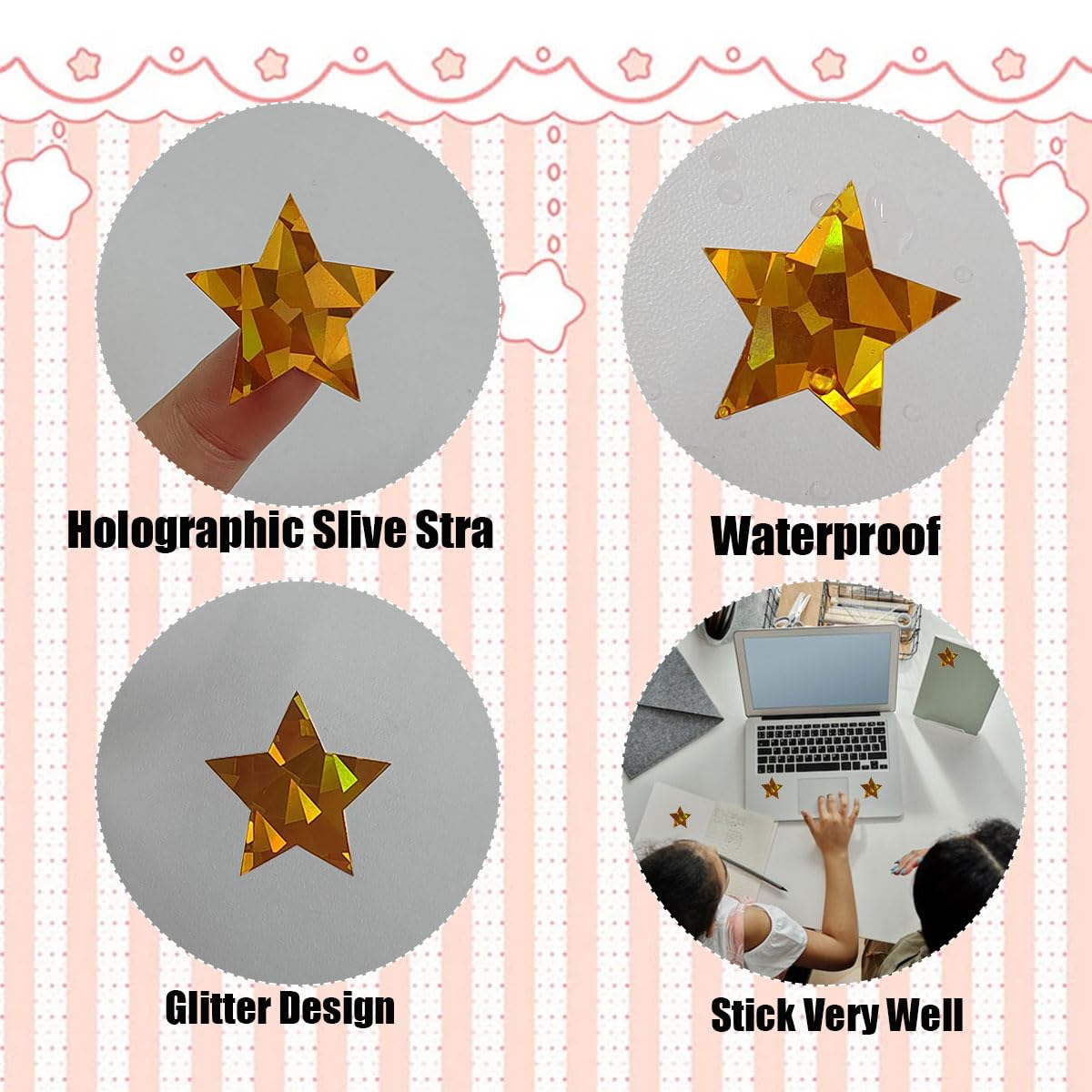 Snapklik.com : 500 Pcs Gold Star Stickers, Gold Foil Star Stickers, 1 ...