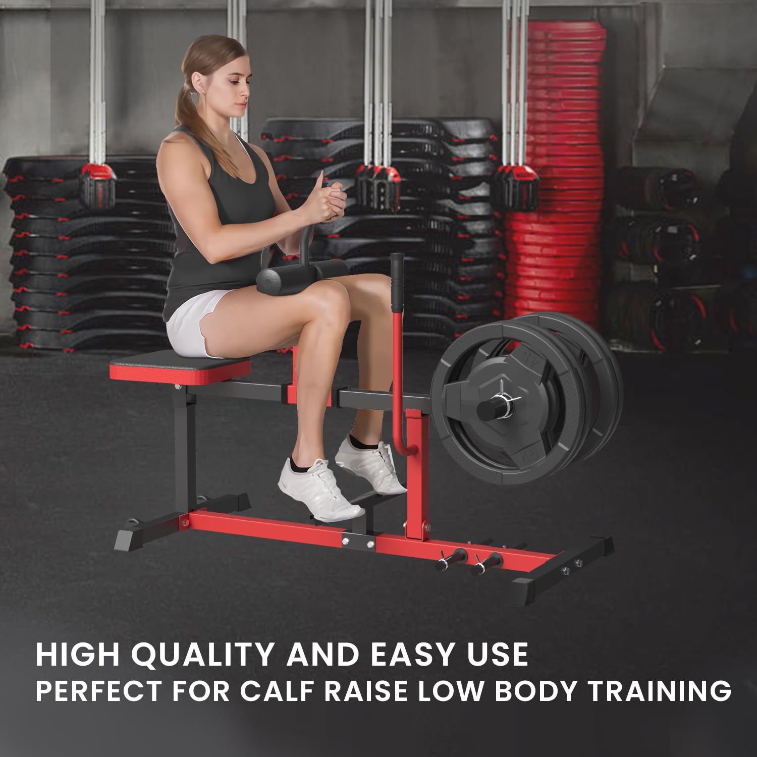 SPART Adjustable Seated Calf Raise Machine, 600LBS Leg Strength ...
