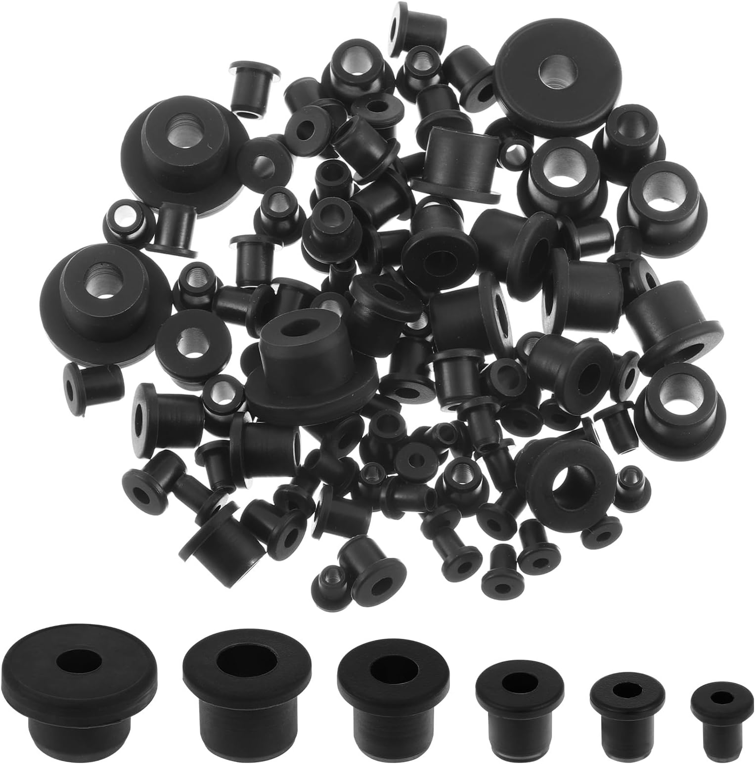 Amazon.com: BOPOREAE 110PCS Tophat Silicone Rubber Grommets for Wiring ...