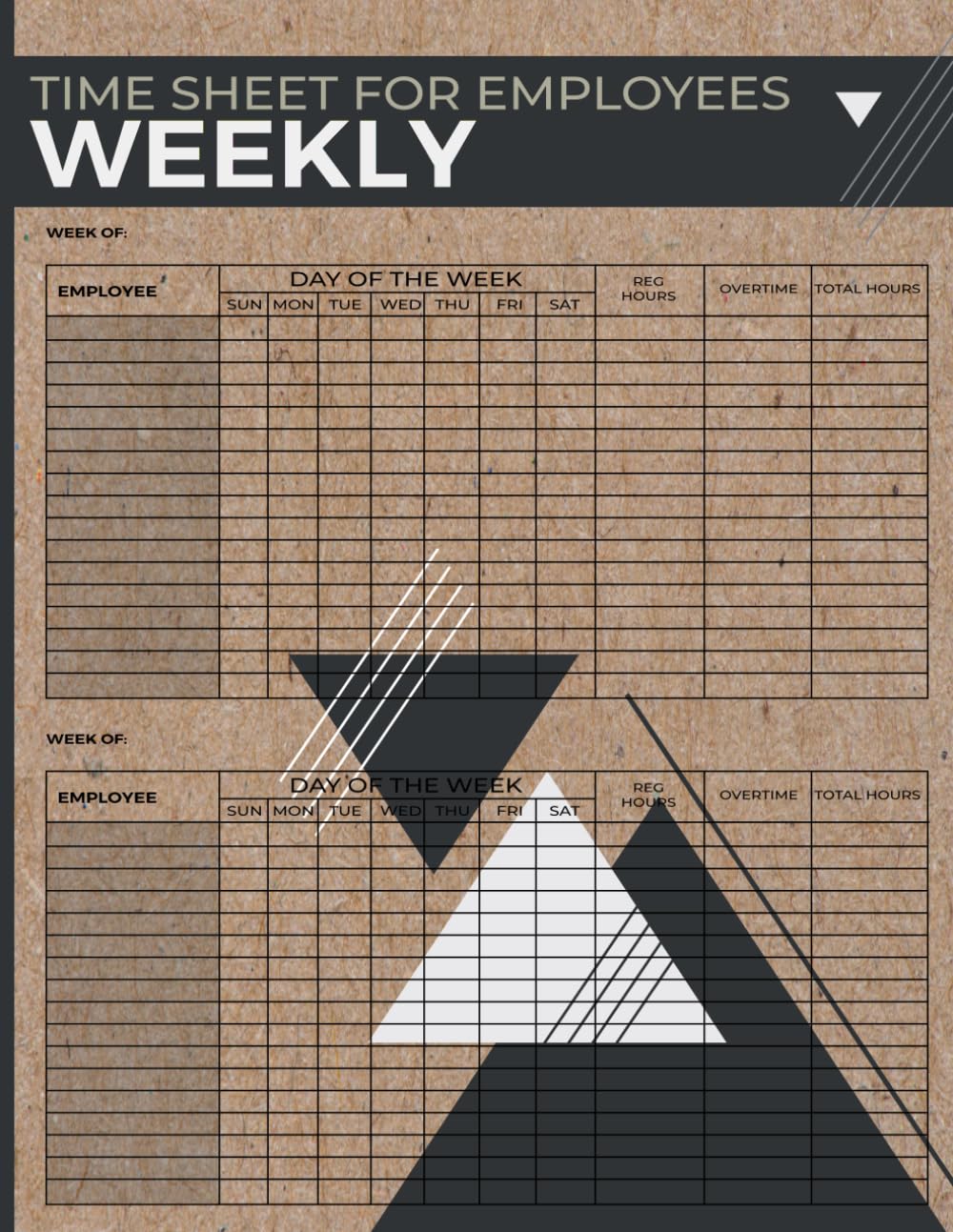 Time Sheet for Employees Weekly: Timesheet Log Book for Multiple ...