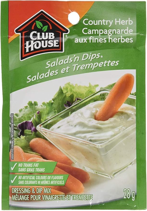 Club House, Dry Sauce/Seasoning/Marinade Mix, Salad N Dip, Country Herb ...
