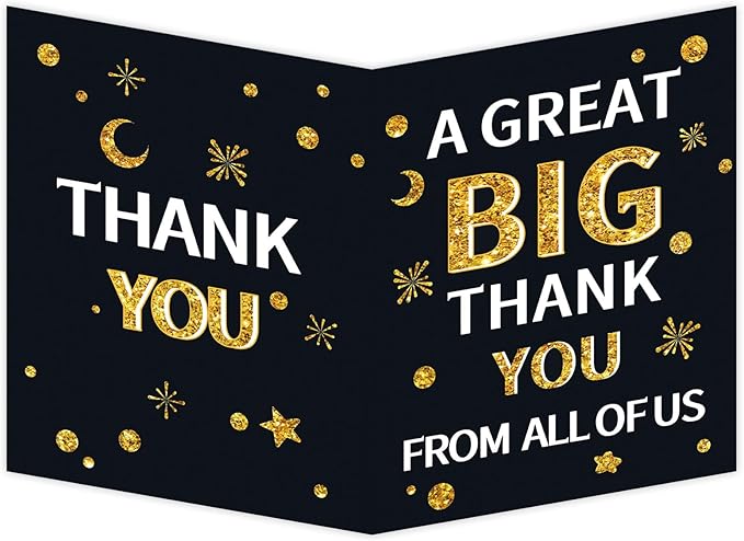 HOMANGA Large Thank You Card, 35x55cm Jumbo Thank You Card with ...