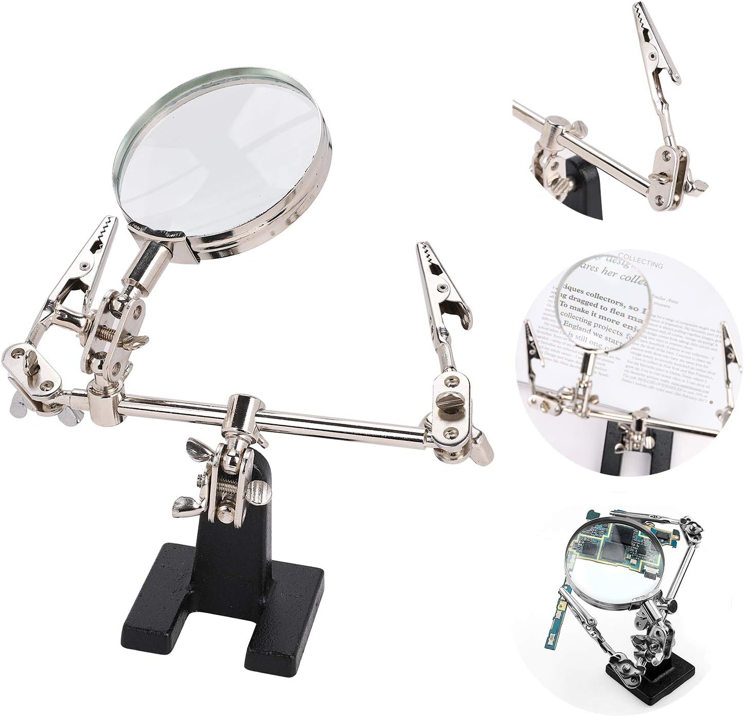 5X Magnifying Glass with Stand Hands Free Magnifying Glass Magnifier ...