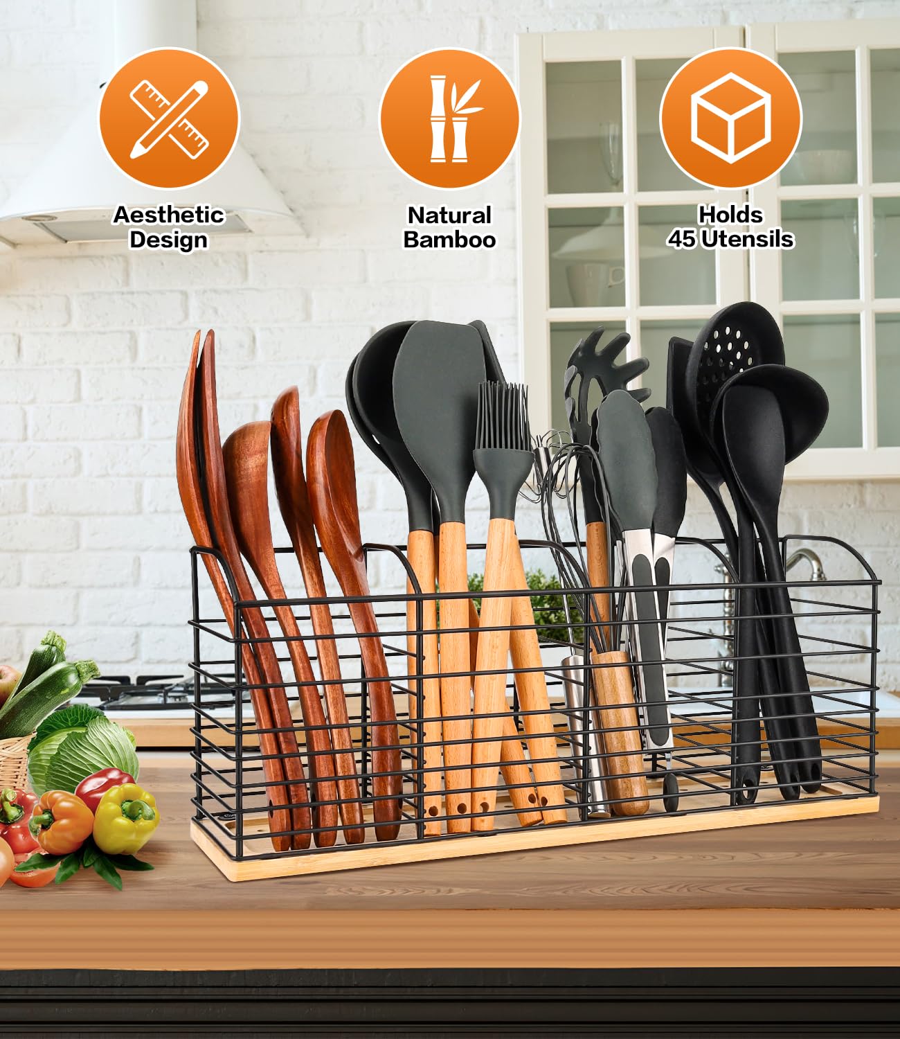 Snapklik.com : PrimZooty Extra Large Kitchen Utensil Holder For ...