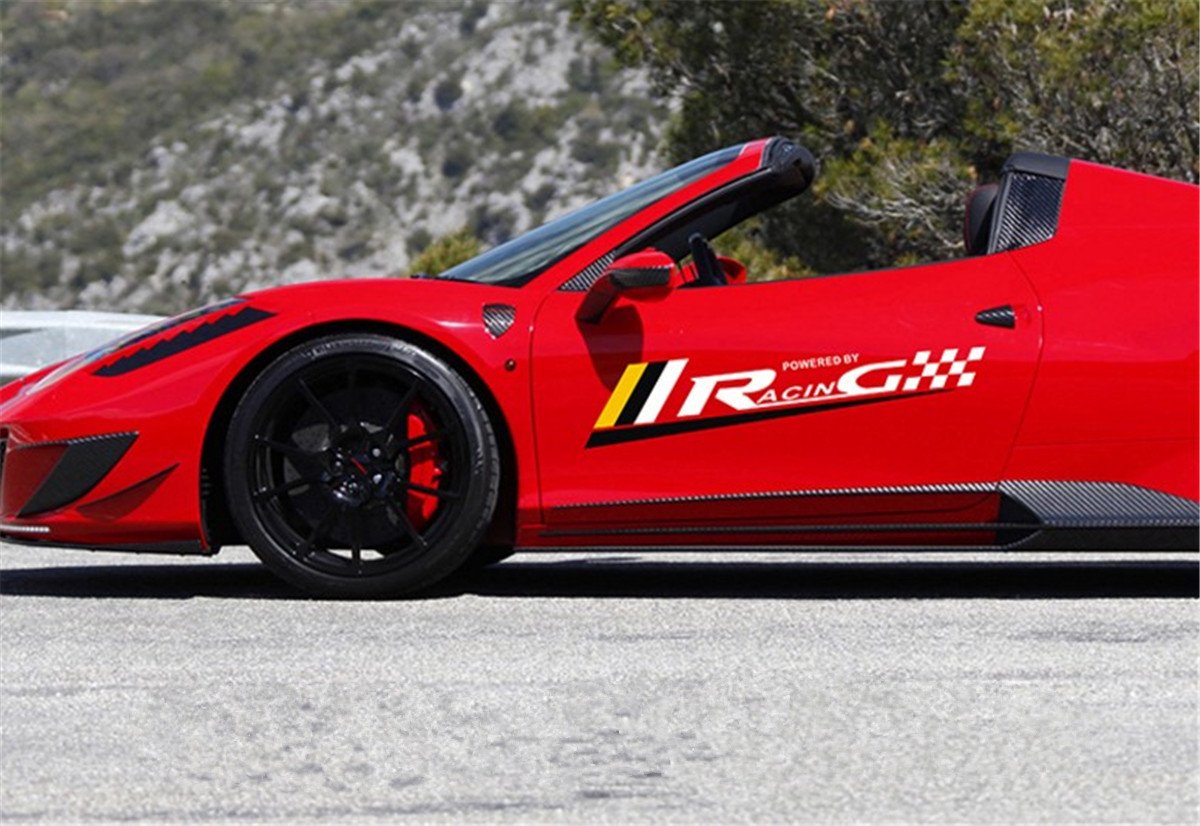 Amazon.com: Fochutech 1 Pair Car Auto Body Sticker Racing Self-Adhesive ...