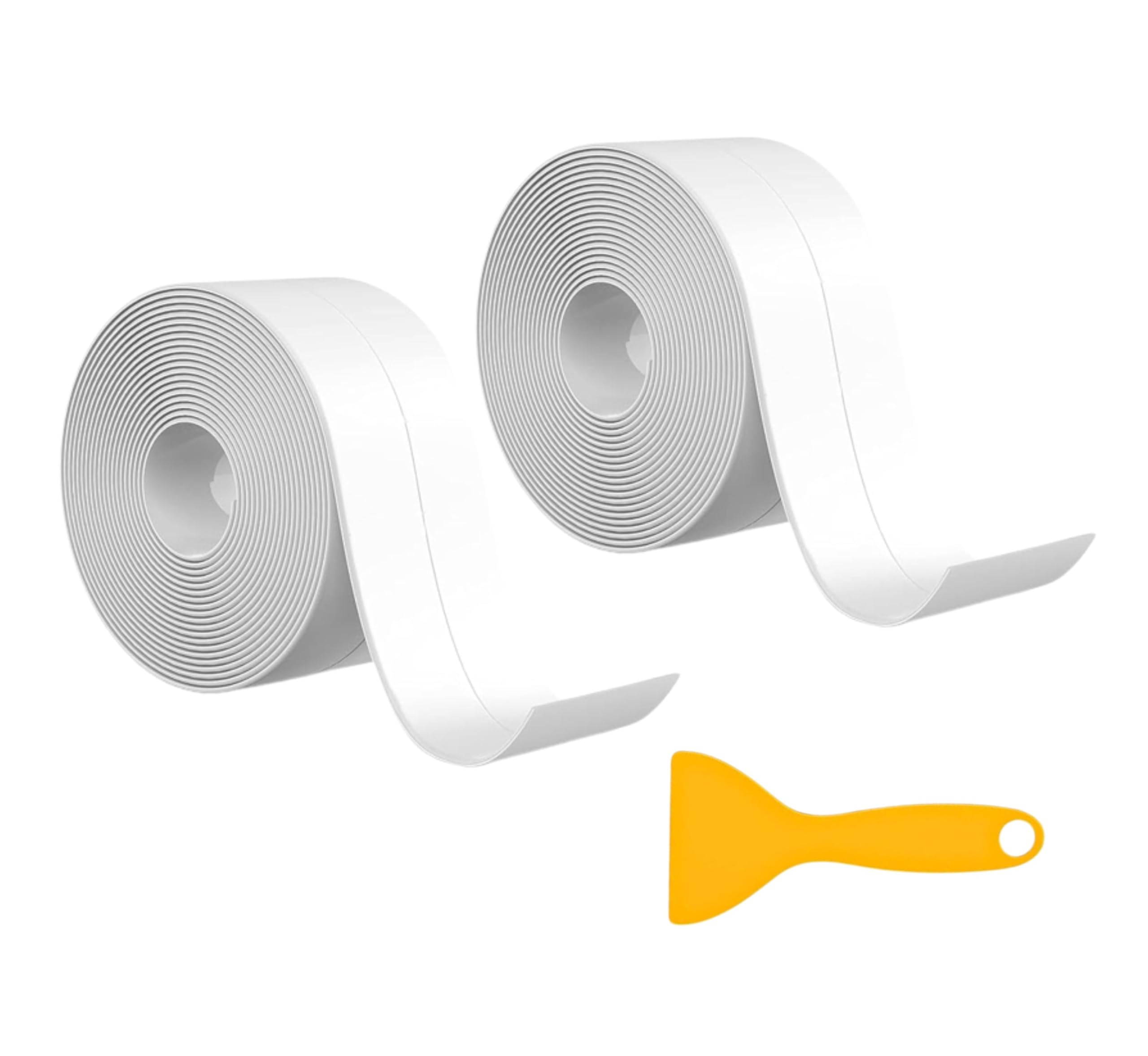 Snapklik.com : Waterproof Self-Adhesive White Caulk Tape - Bathroom