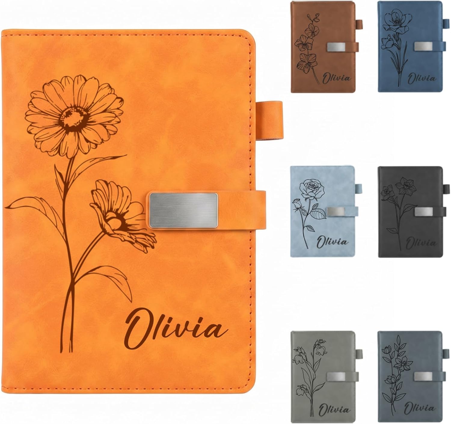 Personalized Leather Journal for Women Custom Notebooks Diary with ...