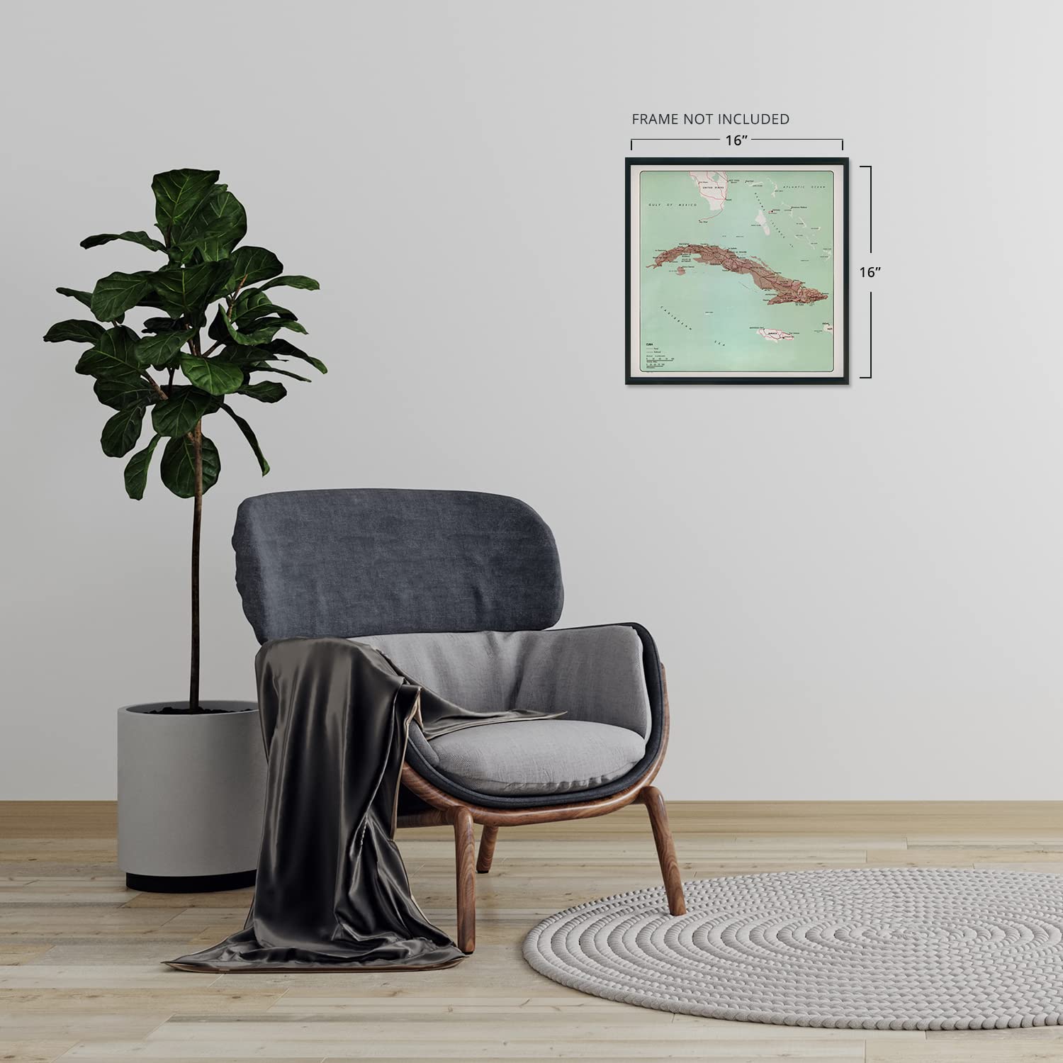 Snapklik.com : HISTORIX Vintage 1962 Cuba Map Print