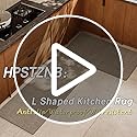 Amazon.com: L Shaped Rug Corner Kitchen Rugs Non Slip Washable Mat, L ...