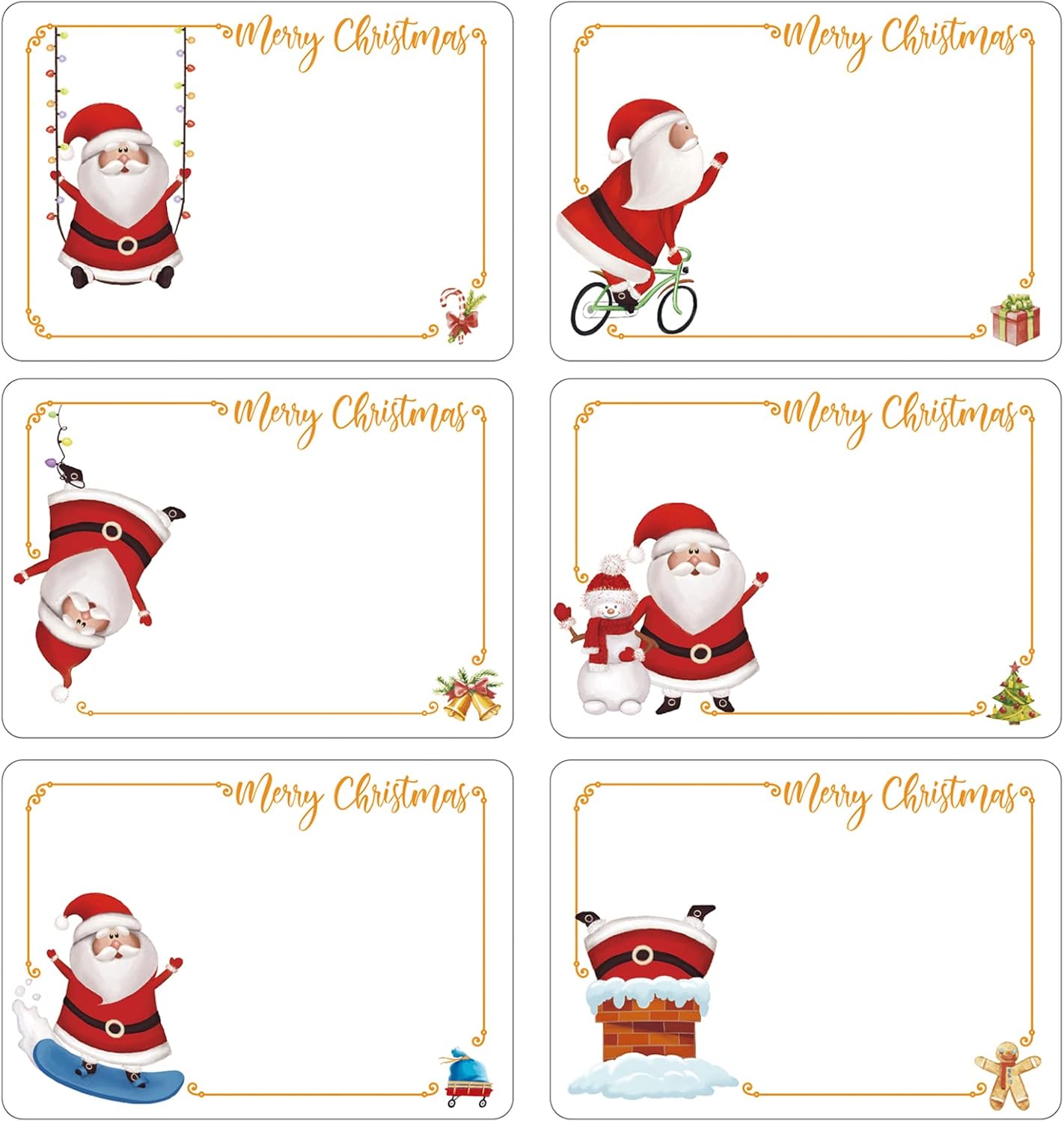 120pcs Christmas Labels Stickers Gift Tags Stickers Sticky Labels for ...