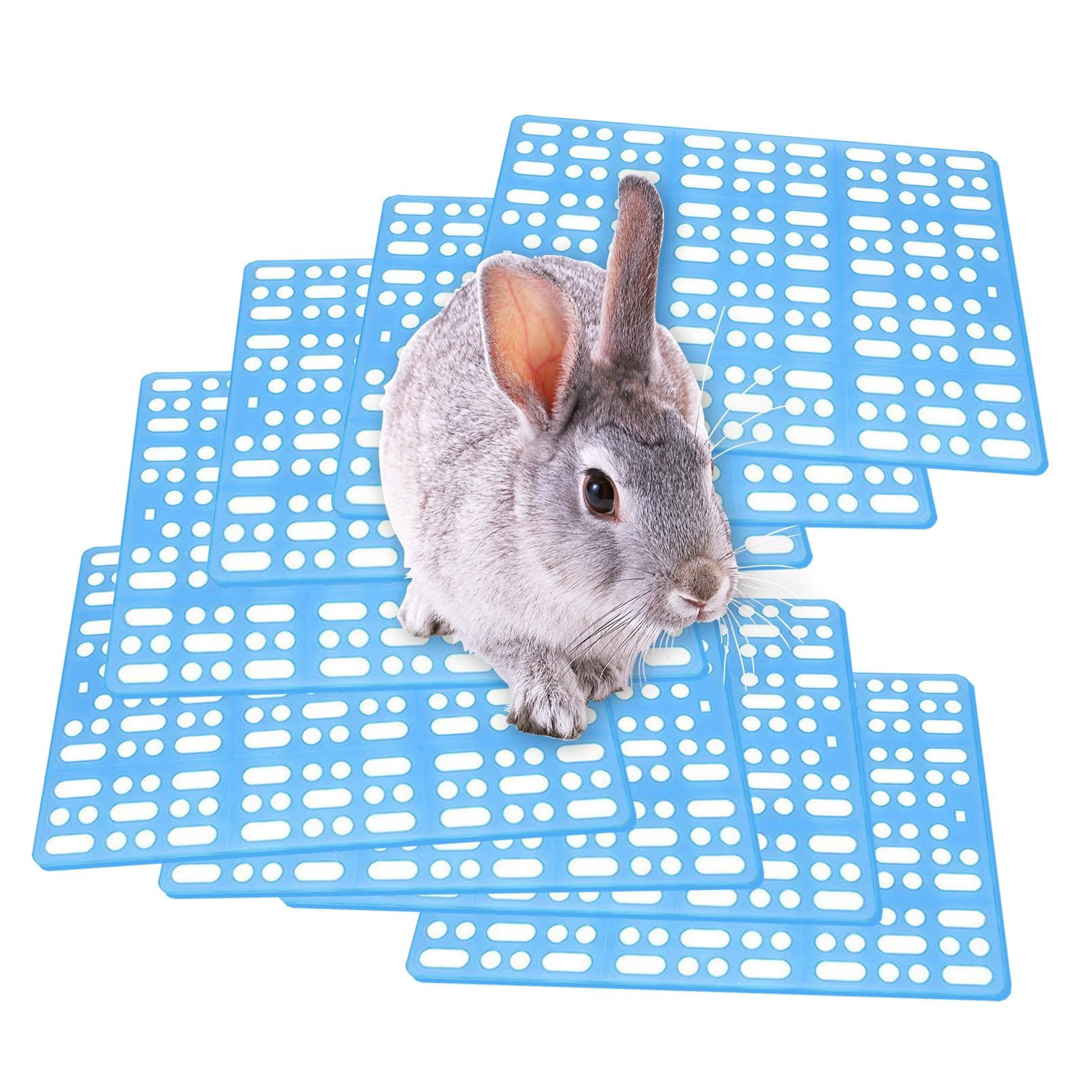 Snapklik.com : Hamiledyi 8 Pcs Rabbit Cage Mats Small Animal Plastic ...