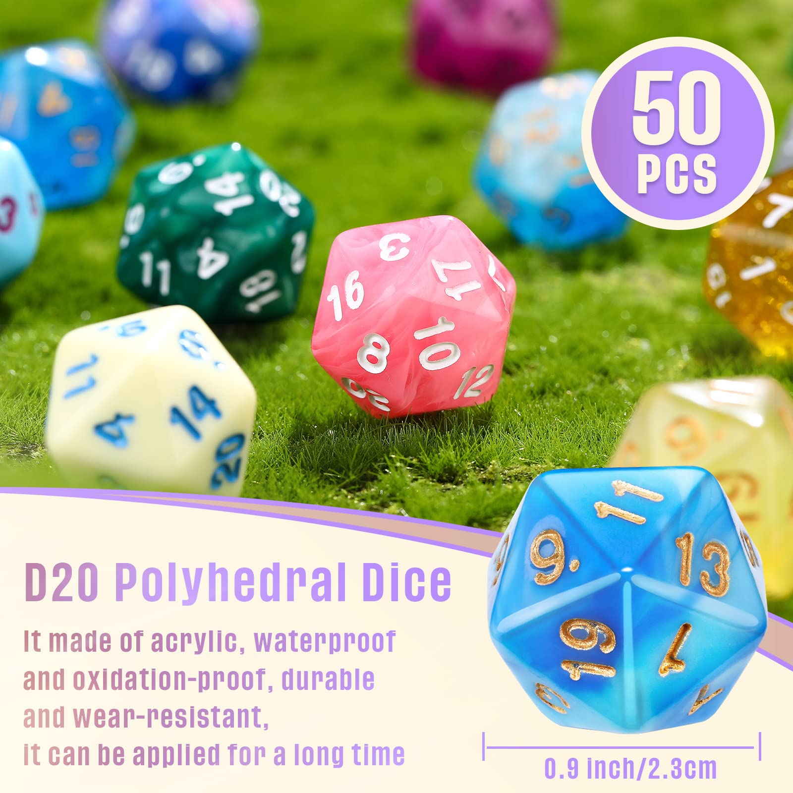 Snapklik.com : Skylety 50 Pieces Polyhedral Dice Sets
