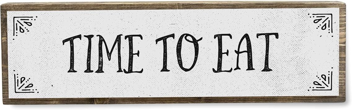 Amazon.com: ANVEVO Time to Eat - Metal Wood Sign Light - Kitchen Decor ...