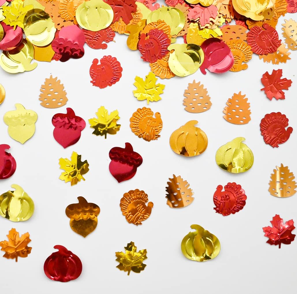 Amazon.com: Fall Party Table Scatter Confetti - Thanksgiving Day Maple ...