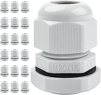 M20 Cable Glands 20Pcs - Caianwin 20mm Stuffing Glands IP68 Waterproof ...