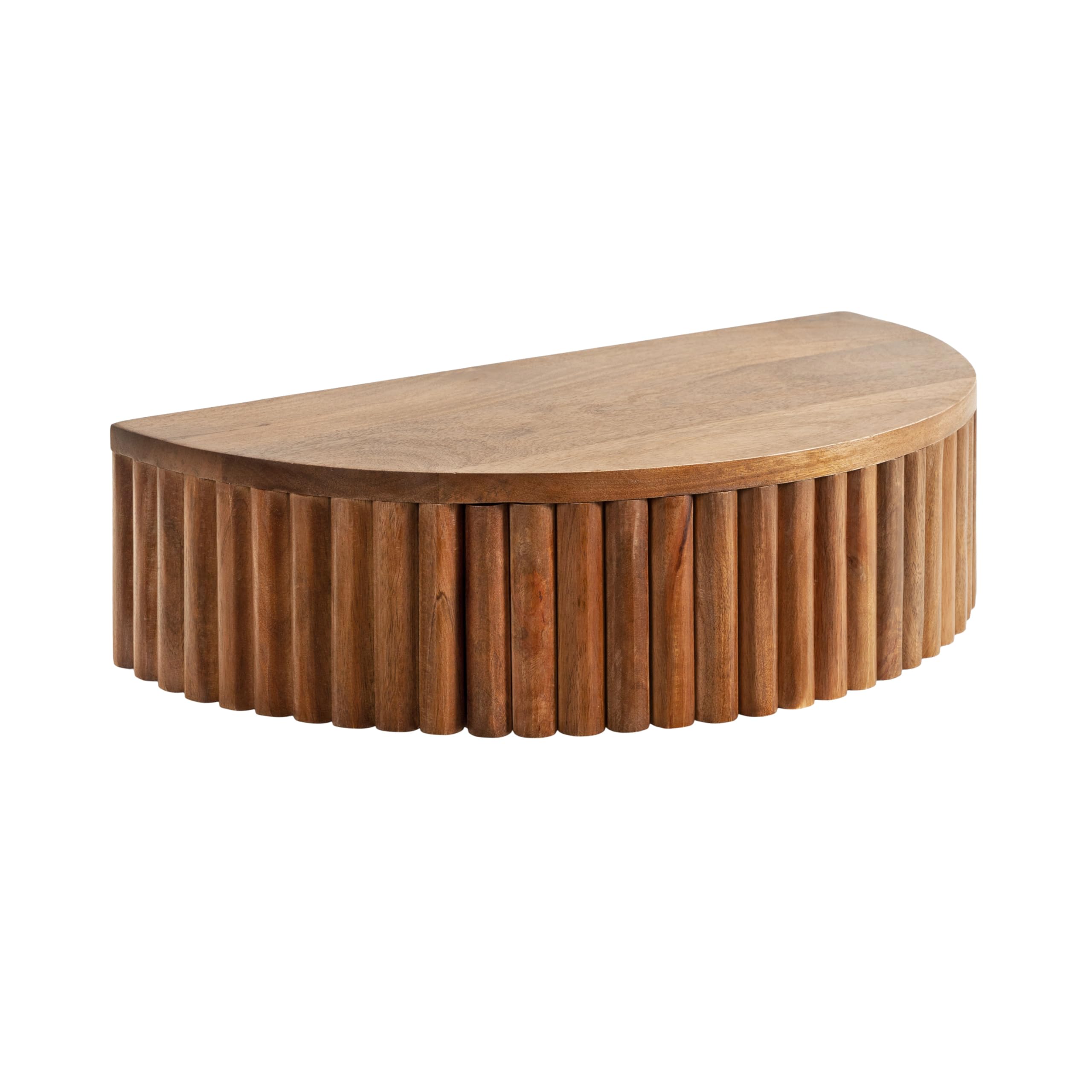 Amazon.com: Kate and Laurel Reid Ribbed Wooden Floating Side Table with ...