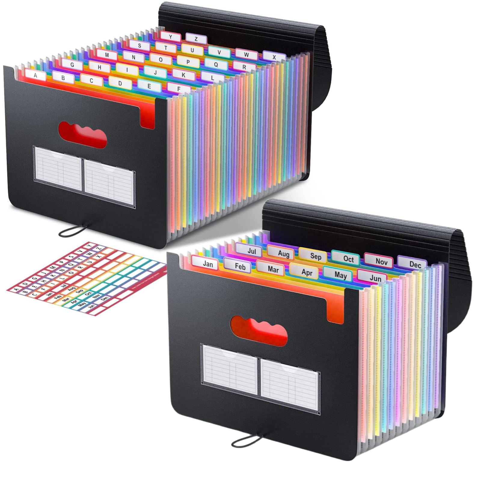 Amazon.com : ThinkTex Accordian File Organizer, 12 & 26 Pockets ...