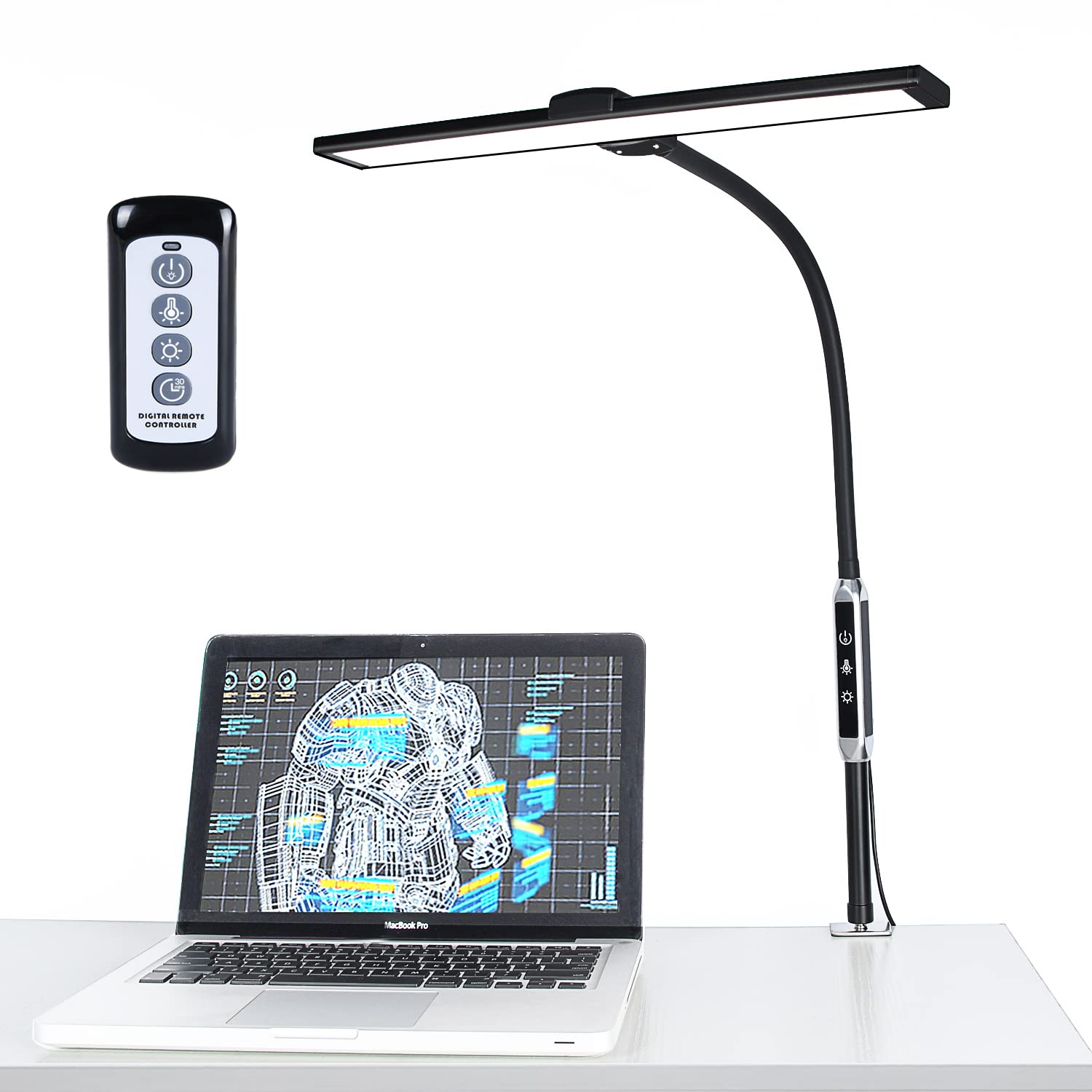 CeSunlight Workbench Light, Led Desk Lamp with Clamp, 14W, 1700LMS, CRI ...