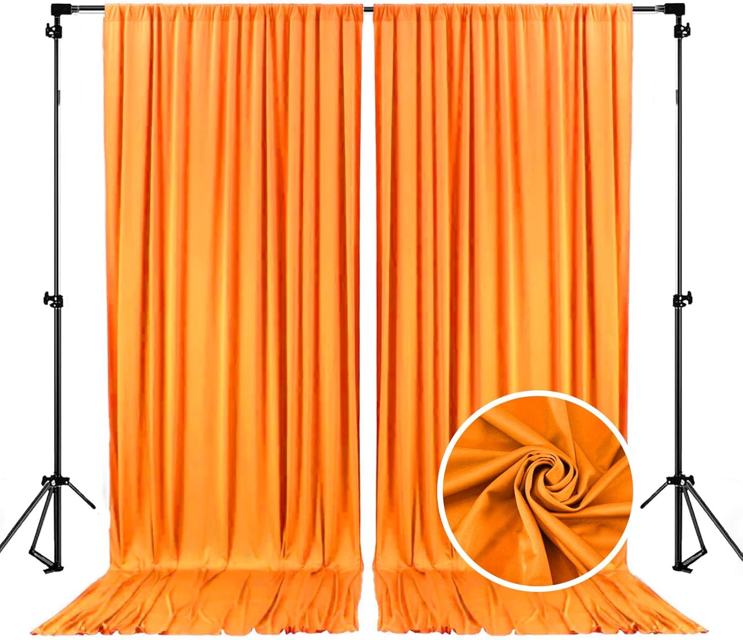 Amazon.com : 10 x 7 Feet Orange A Backdrop Curtain for Parties ...