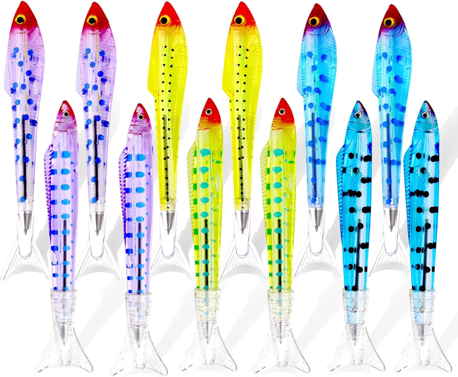 Amazon.com : Abhay Fish Pen 12 Pack Cute Pens Gone Fishing Party Favors ...