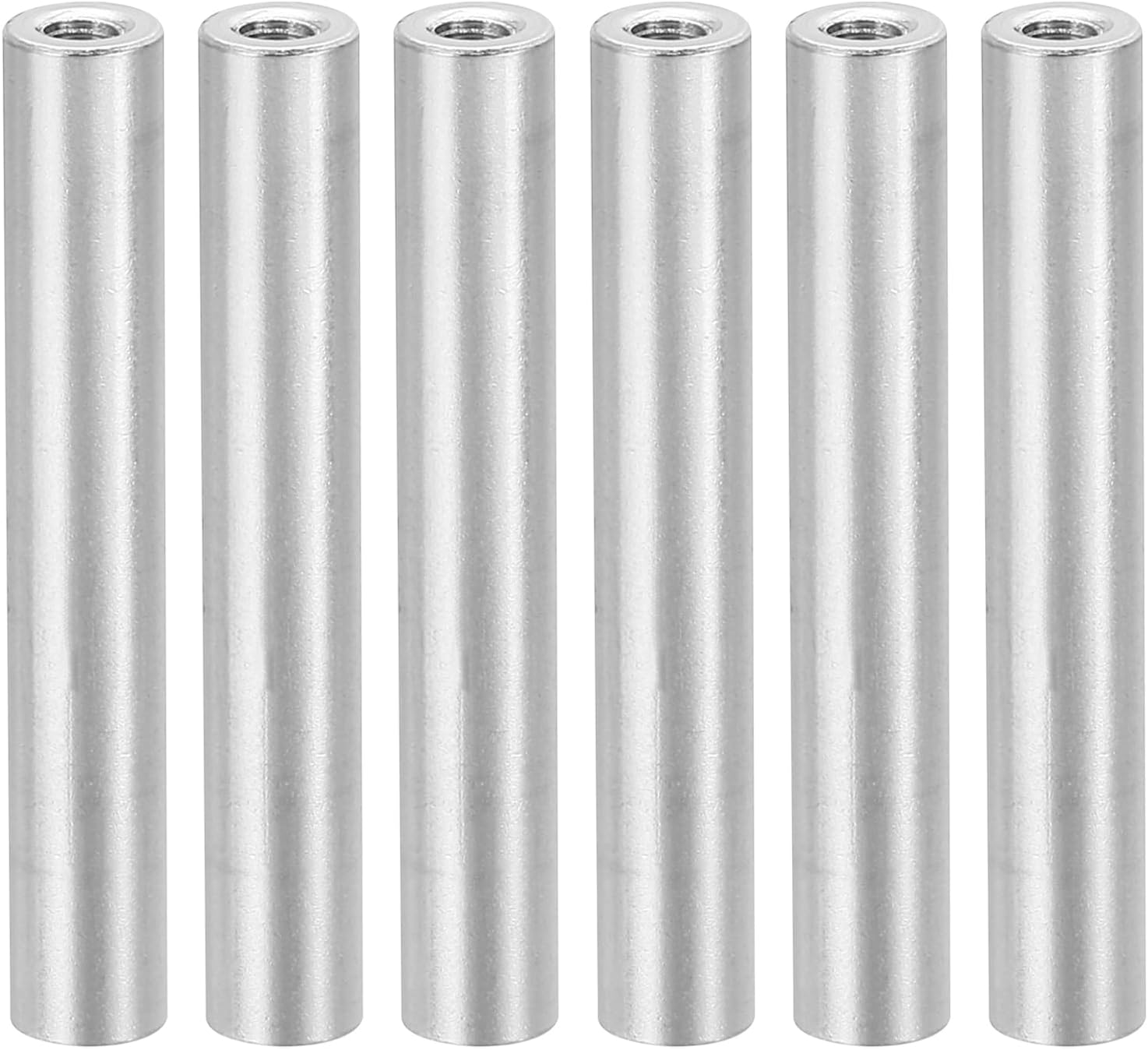 PATIKIL 6pcs M3 Metal Threaded Standoff Spacer Nuts, Round Aluminum ...