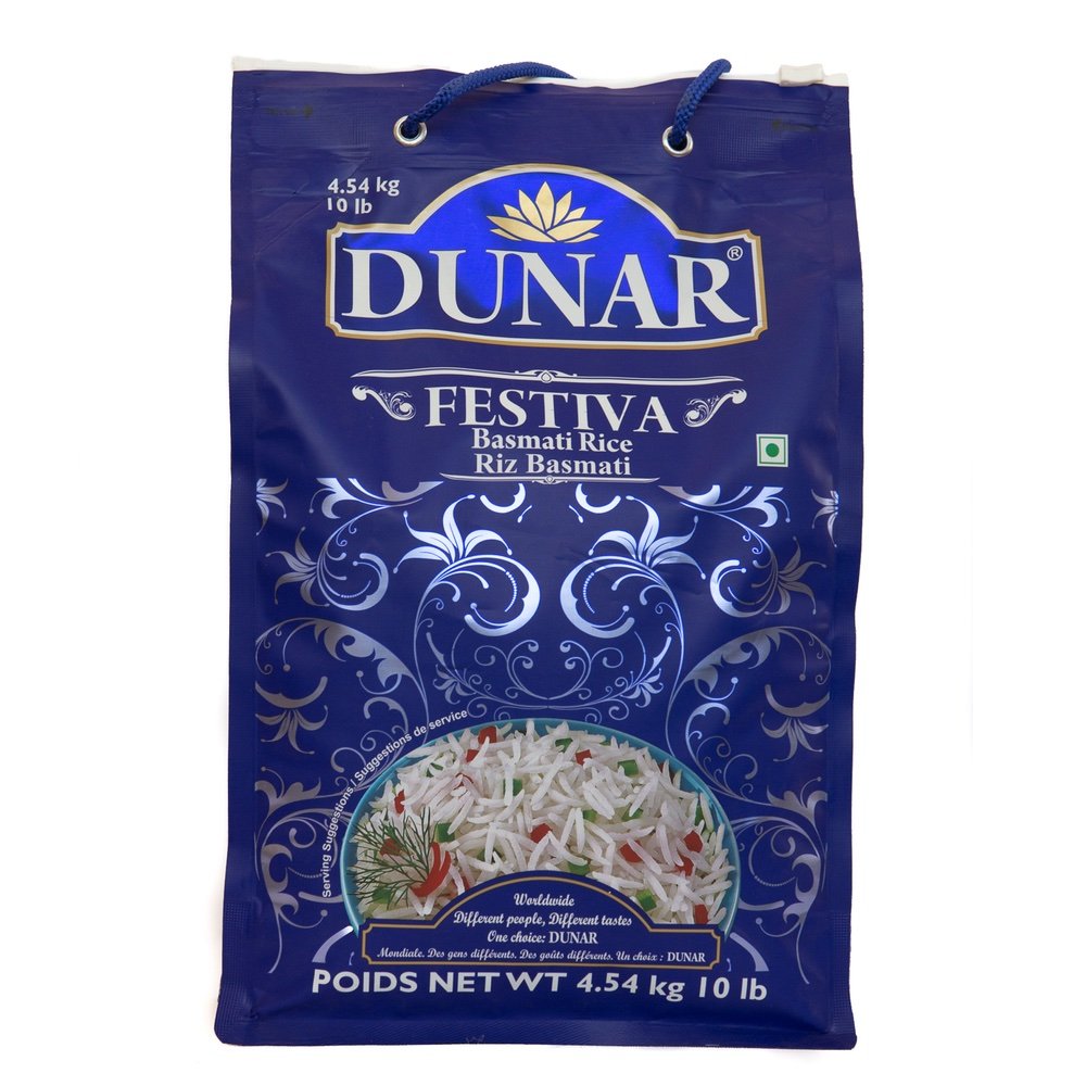 Amazon.com : Dunar - Festiva Pusa Basmati Rice, 10 Lb : Grocery ...