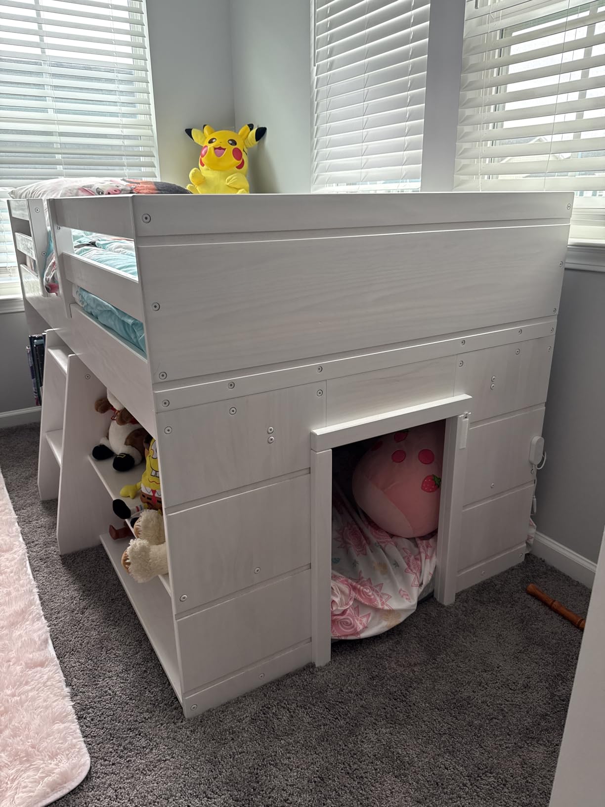 $14/mo - Finance Max & Lily Modern Farmhouse Low Loft Bed, Twin Bed ...