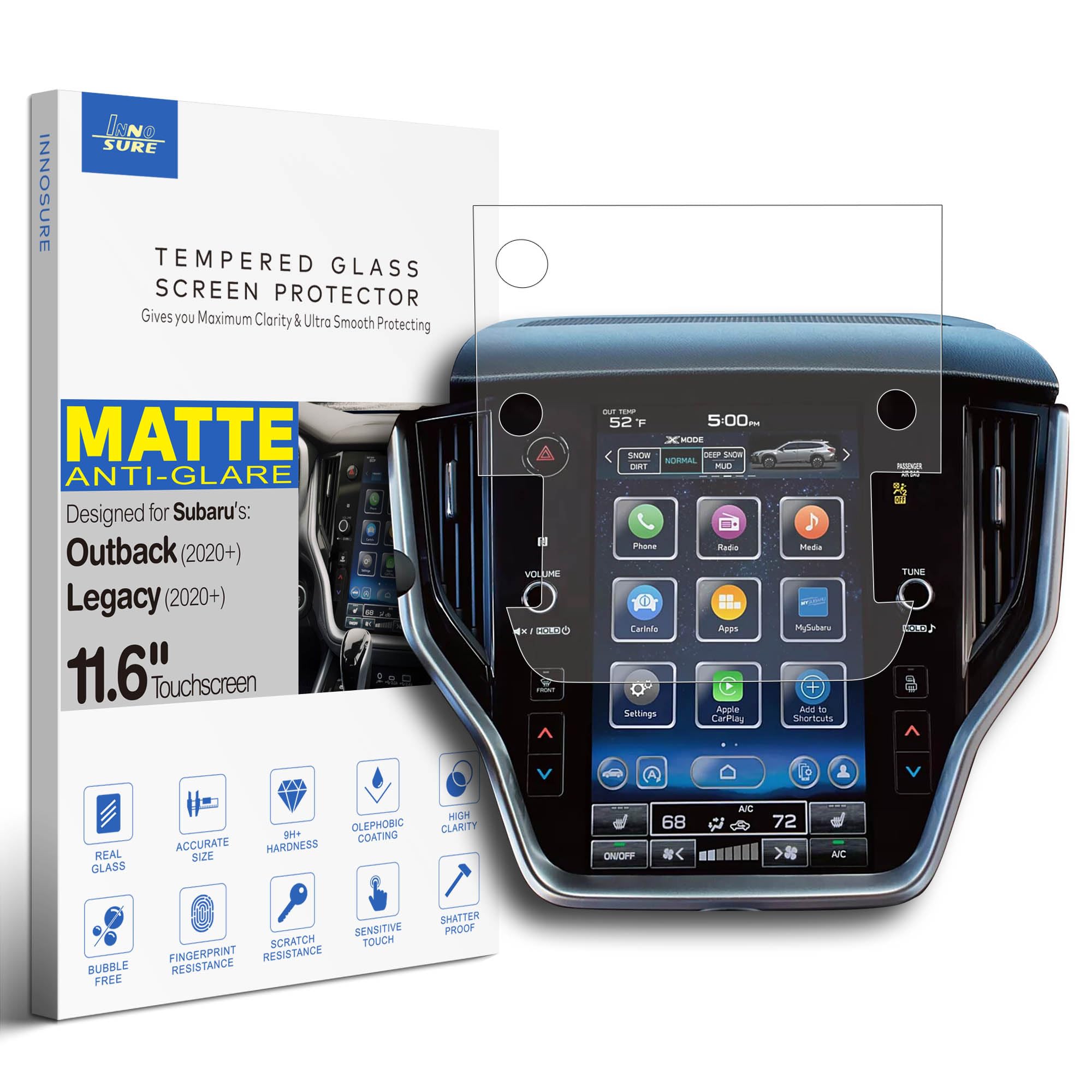 Amazon.com: INNOSURE Tempered Glass Screen Protector for 2020/2021/2022 ...