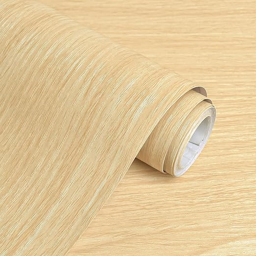 Fititem Wood Contact Paper Light Natural Wood Wallpaper Peel and Stick ...