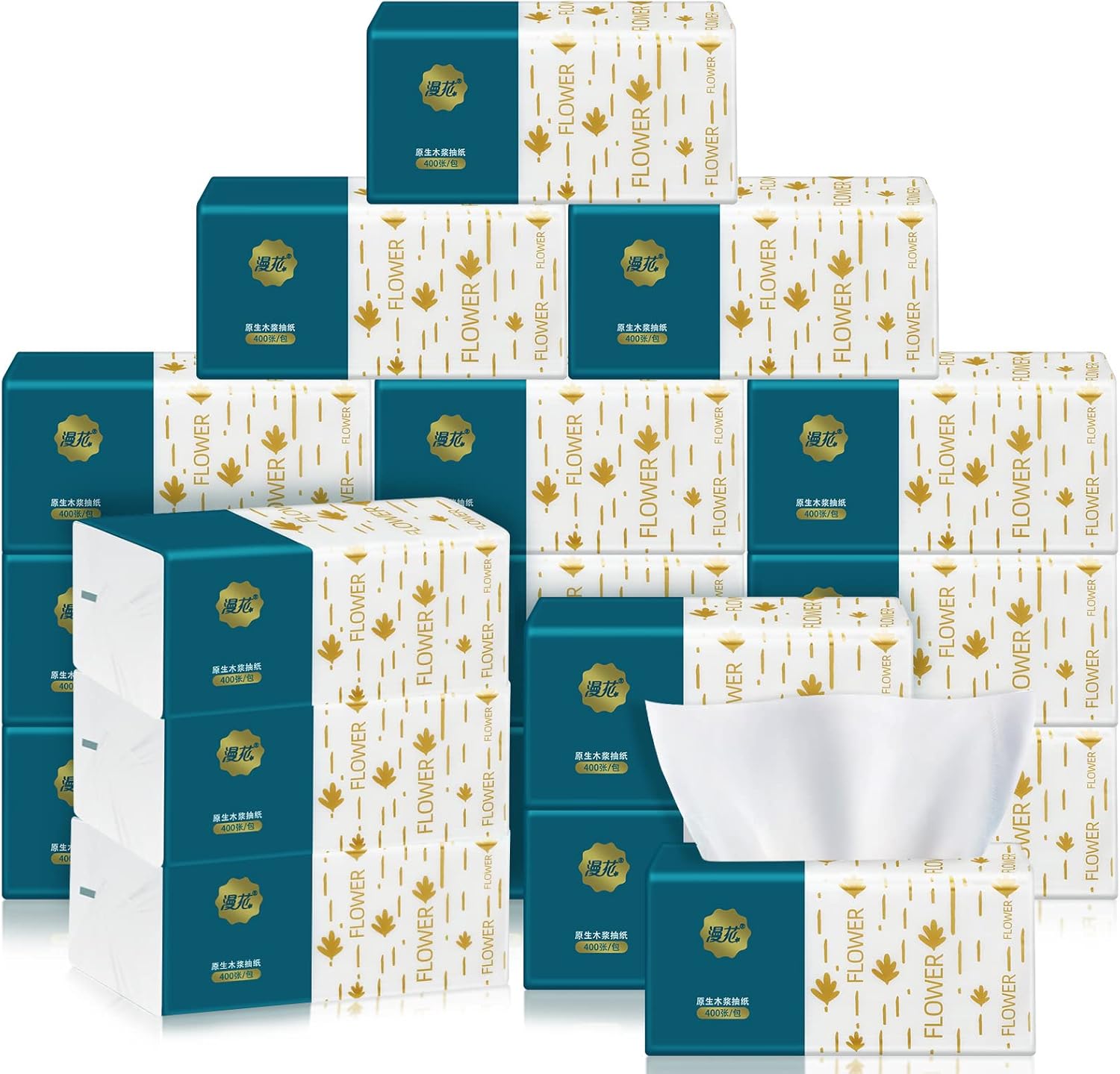 Amazon.com: 18 Packs Facial Tissue 4 Ply Soft Toilet Paper Small ...