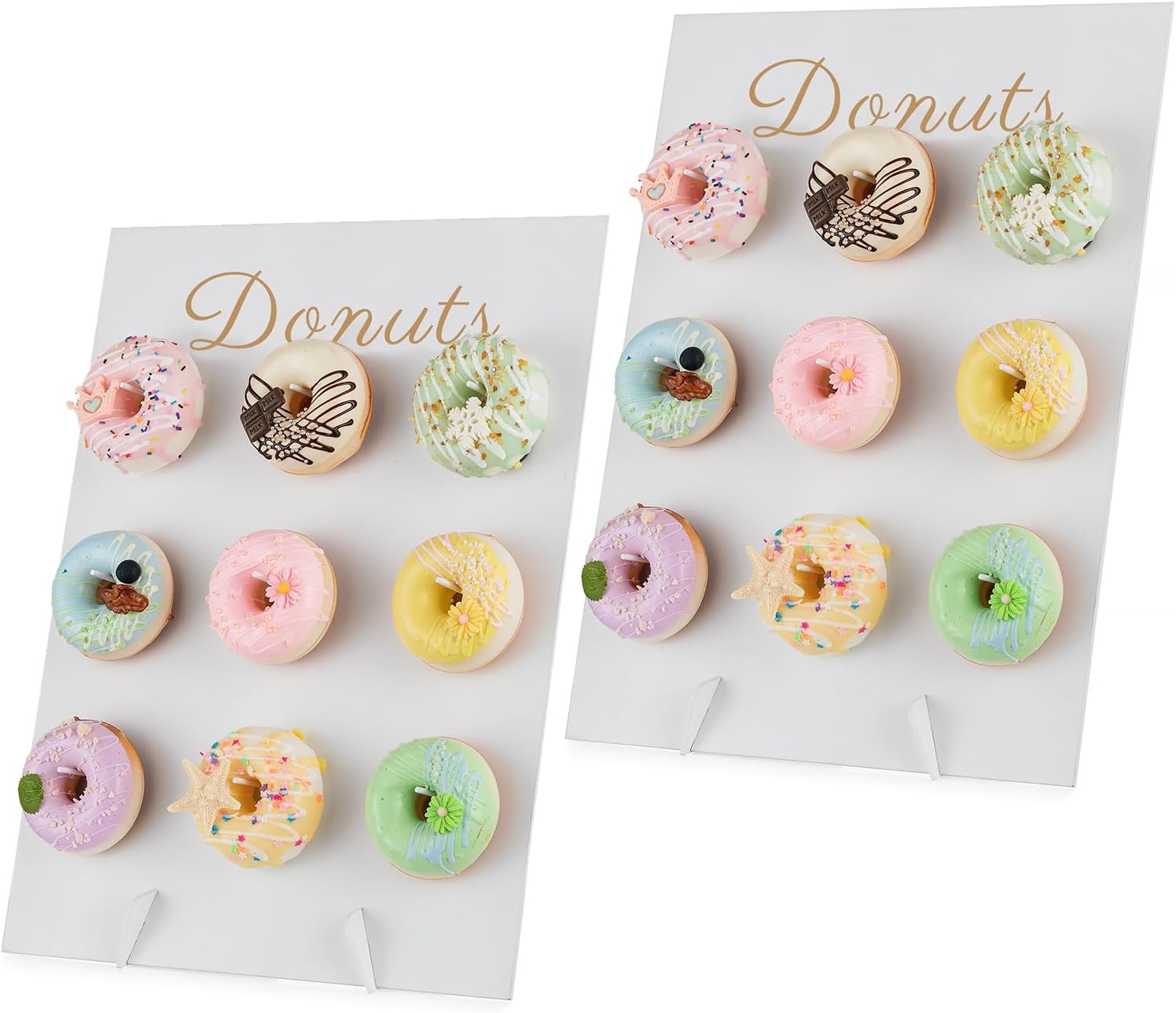 Opal Lily Donut Wall Display Stand - Acrylic Donut Stand Holds 50 ...