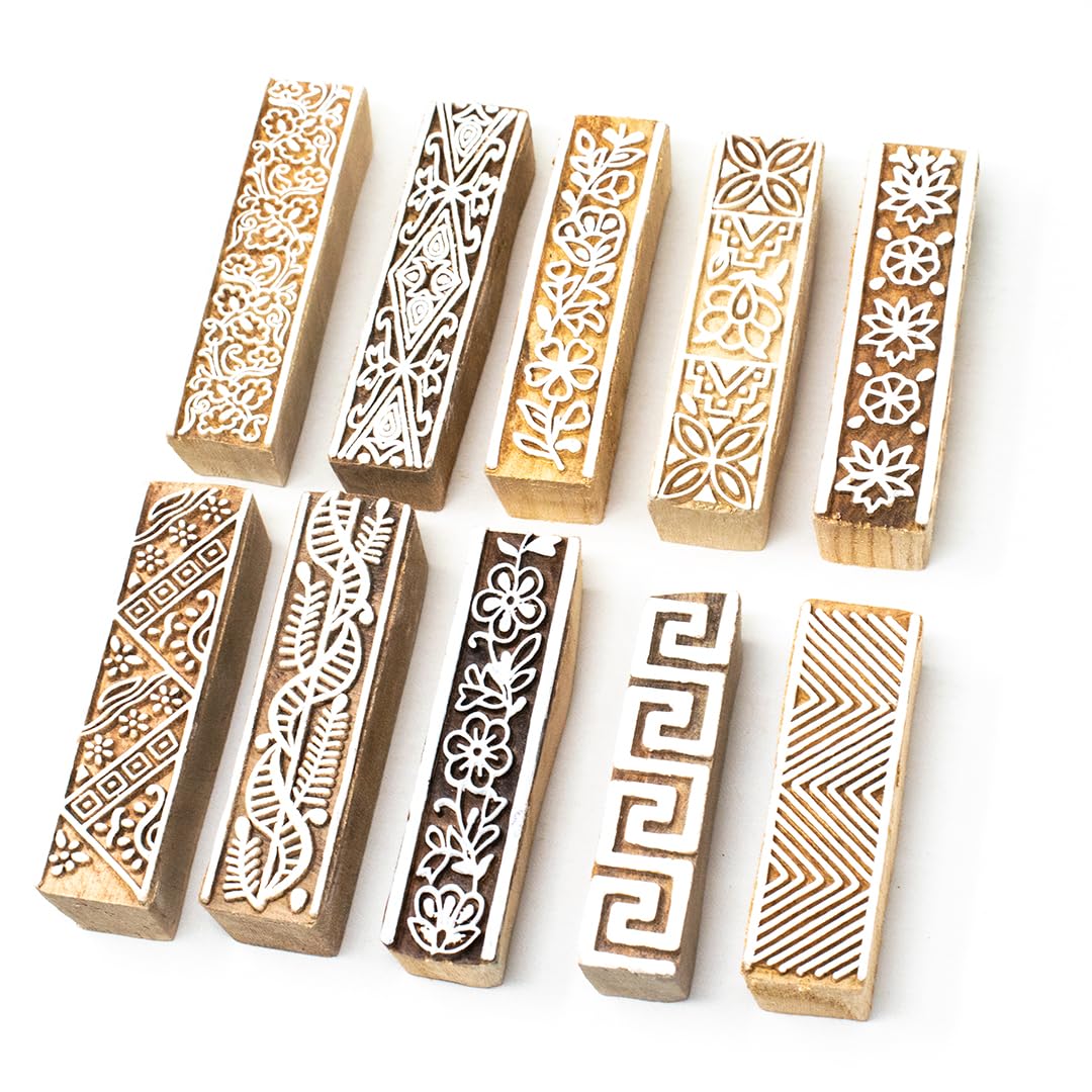 Snapklik.com : Wooden Stamp Block, Printing Stamp Design Set Block For ...