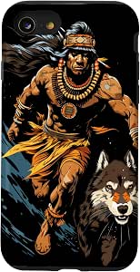 Amazon.com: iPhone SE (2020) / 7 / 8 Indian Warriors and Wolf Wolves ...