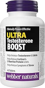 Webber Naturals Ultra Testosterone Boost, 45 Tablets, Contains Testofen ...