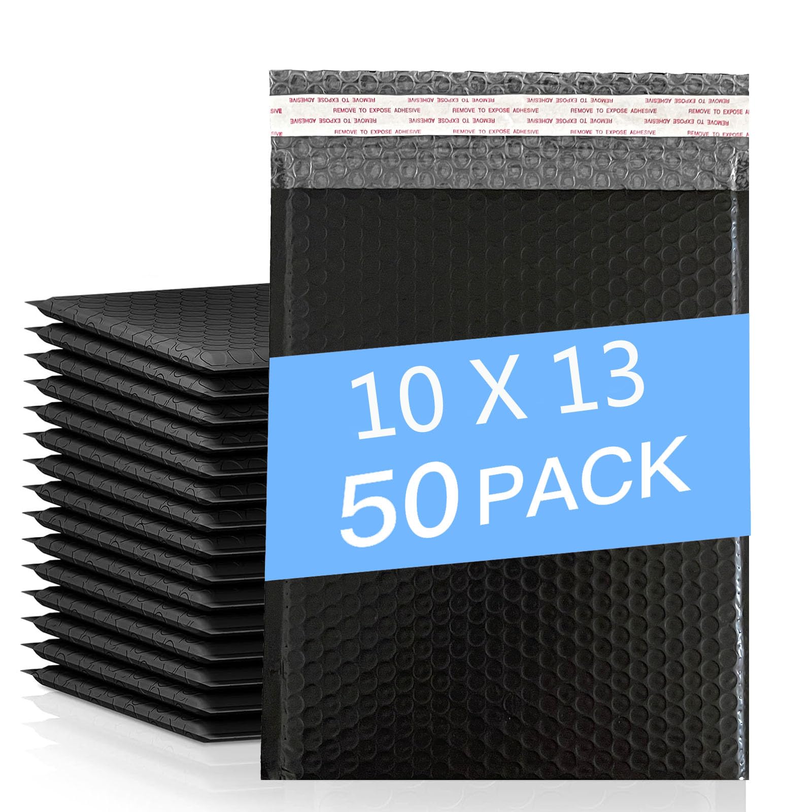 Amazon.com : Proprobag Black Large Bubble Mailers 10x13 50 Pack, Strong ...