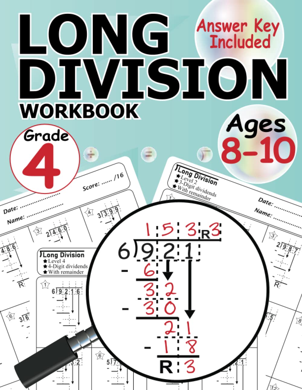 Long Division Workbook Grade 4: 4th Grade Math Workbooks Long Division ...