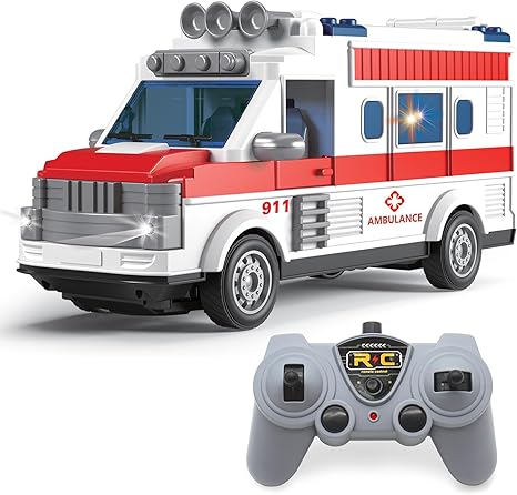 Amazon.com: Dollox 1/30 Remote Control Ambulance, 2.4G RC Play Car Toy ...